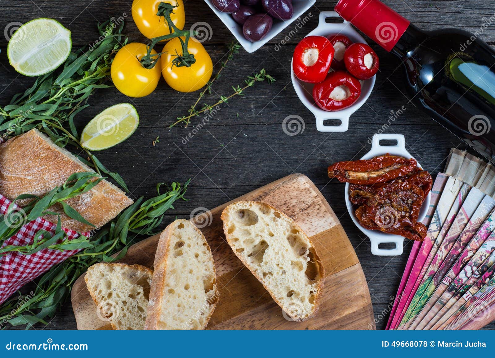 Spanish Tapas on Table from Above Stock Photo - Image of salad, italian ...