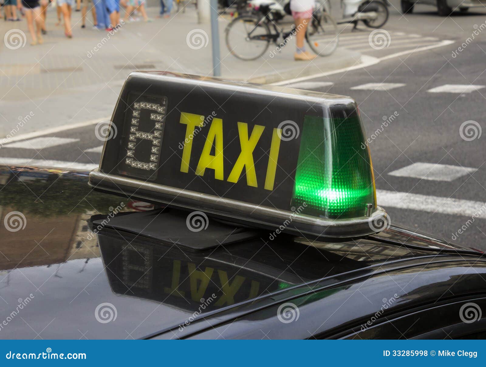 Spanish Taxi sign stock photo. Image of spanish, transportation - 33285998