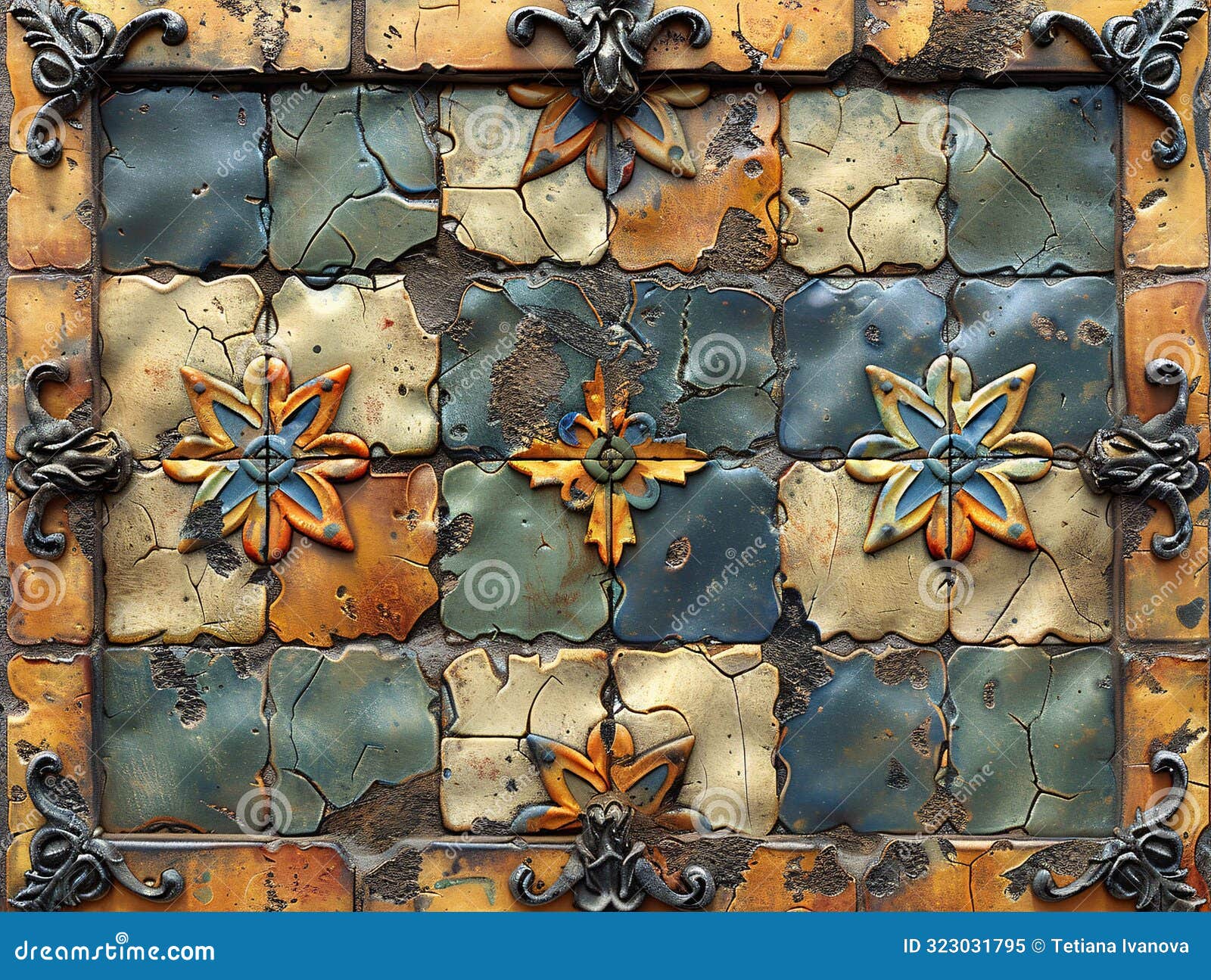 Spanish Texture with Intricate Architectural Elements. Stock ...