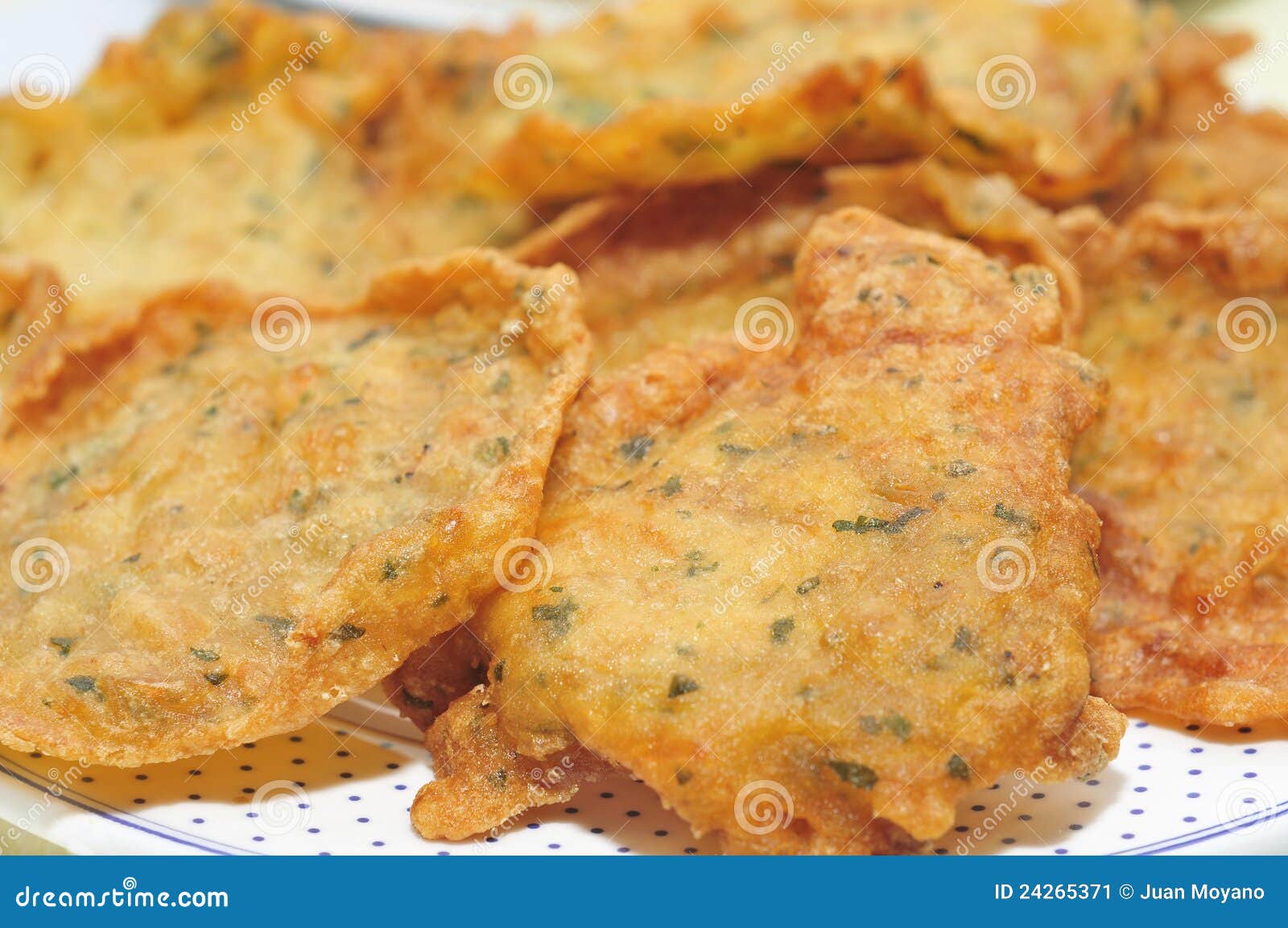 Spanish Tortas De Camaron, Shrimp Cakes Stock Image - Image of saltfish ...