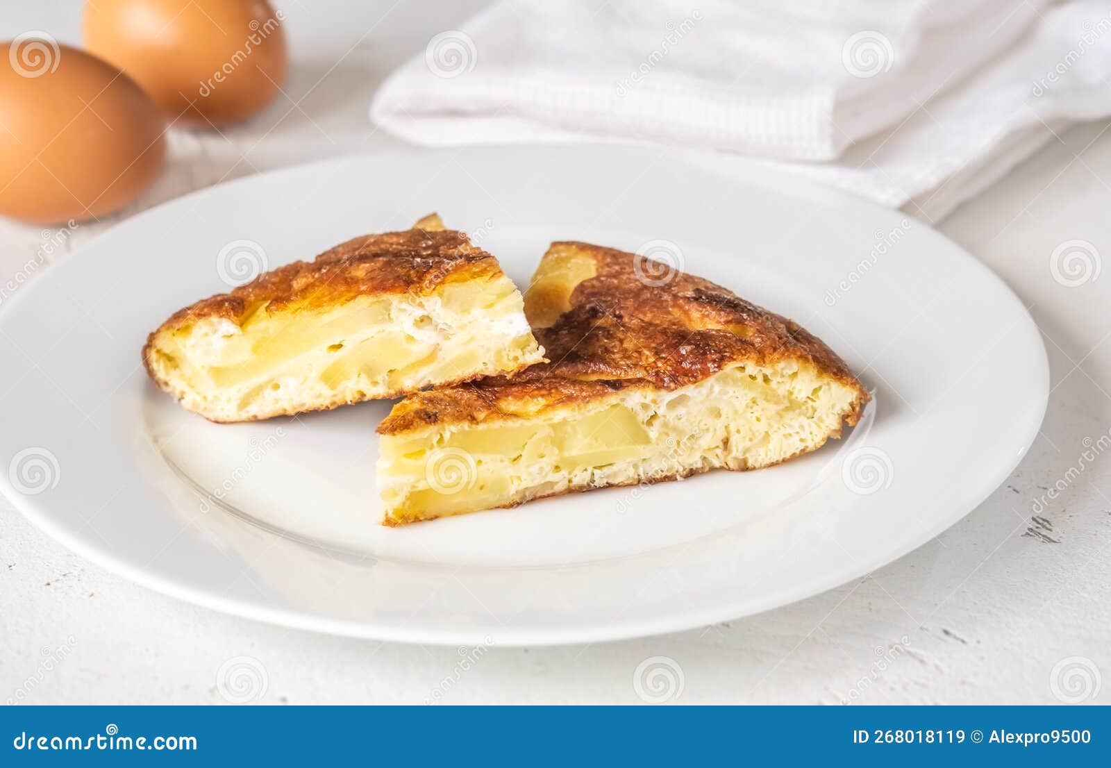 Spanish tortilla omelette stock image. Image of ingredient - 268018119
