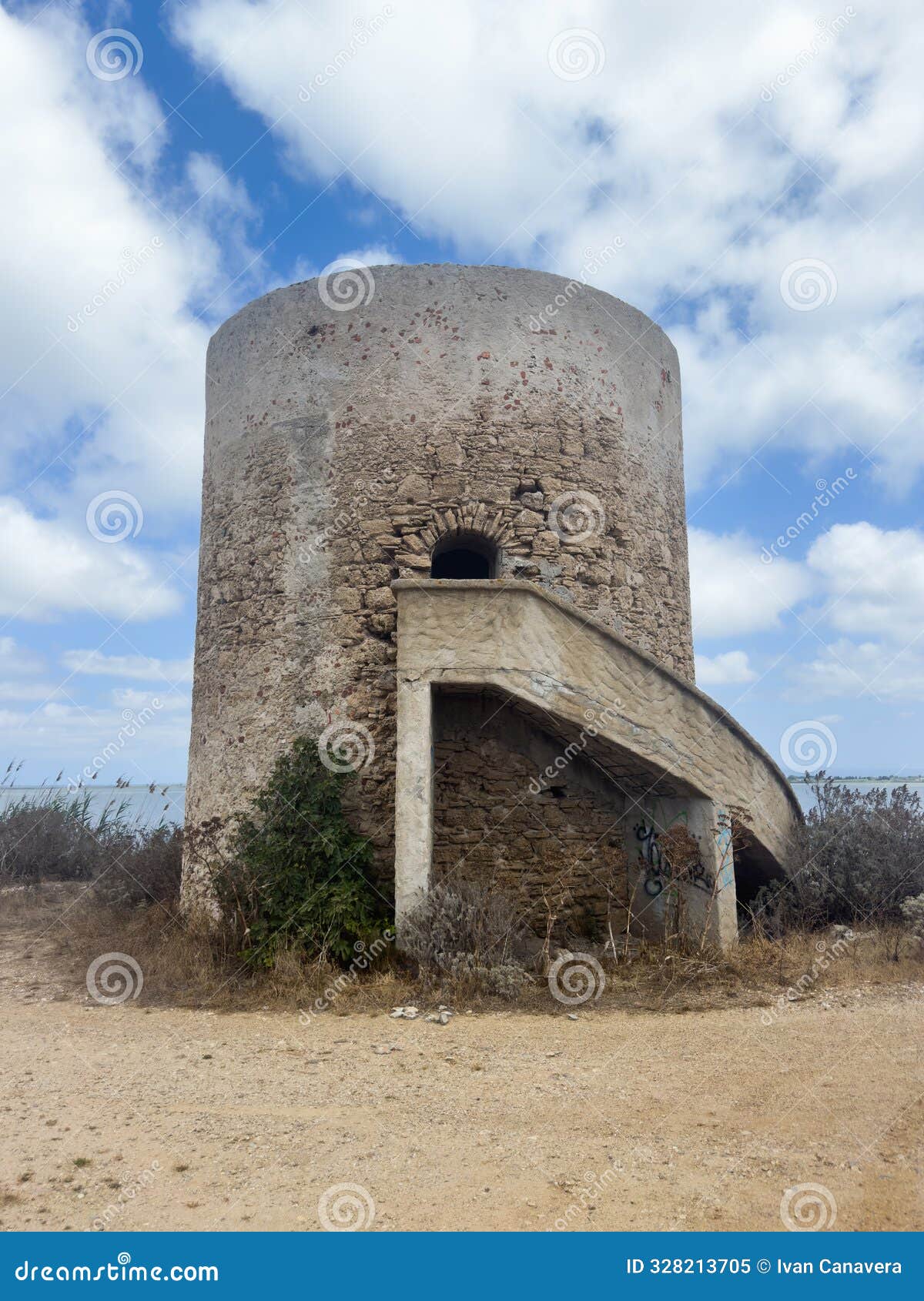Spanish Tower in Sardinia - Tower Di Su Pottu Stock Image - Image of ...