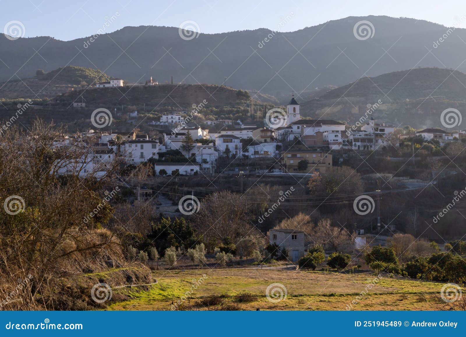 Spanish Town of Restobal stock image. Image of lecrin - 251945489