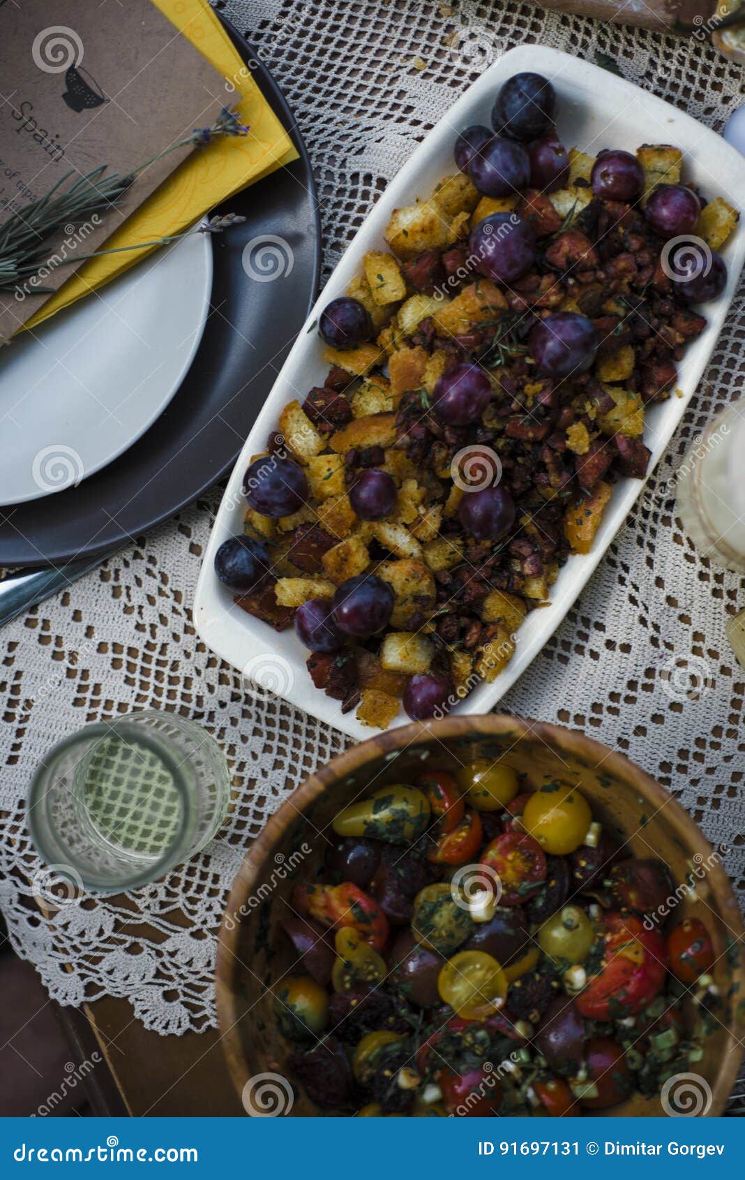 Spanish traditional lunch stock image. Image of dinner - 91697131