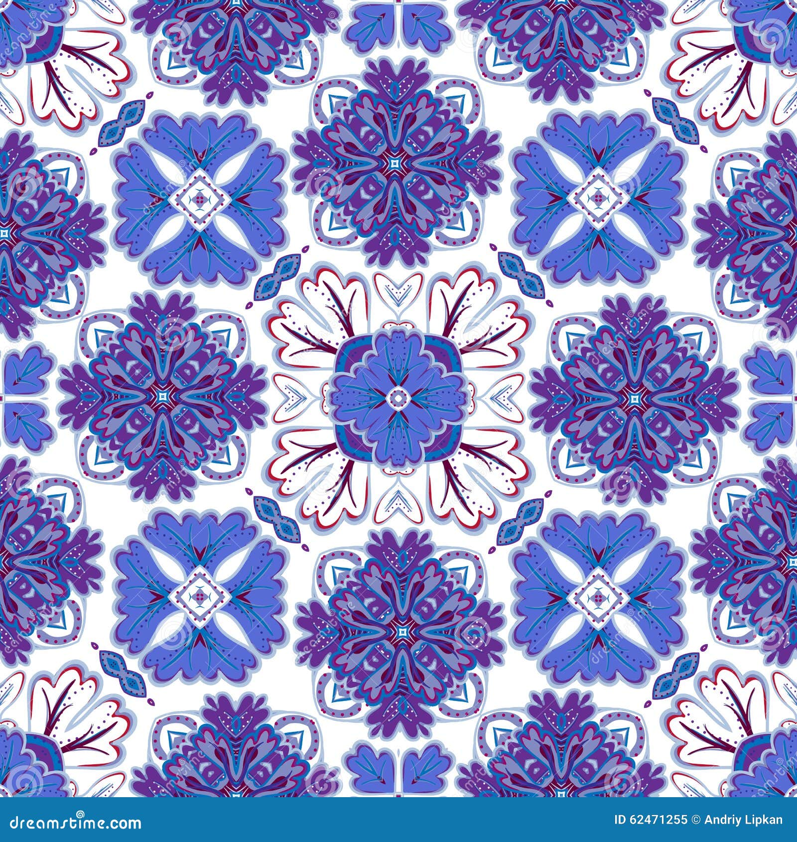 Spanish Traditional Ornament, Mediterranean Seamless Pattern, Tile ...