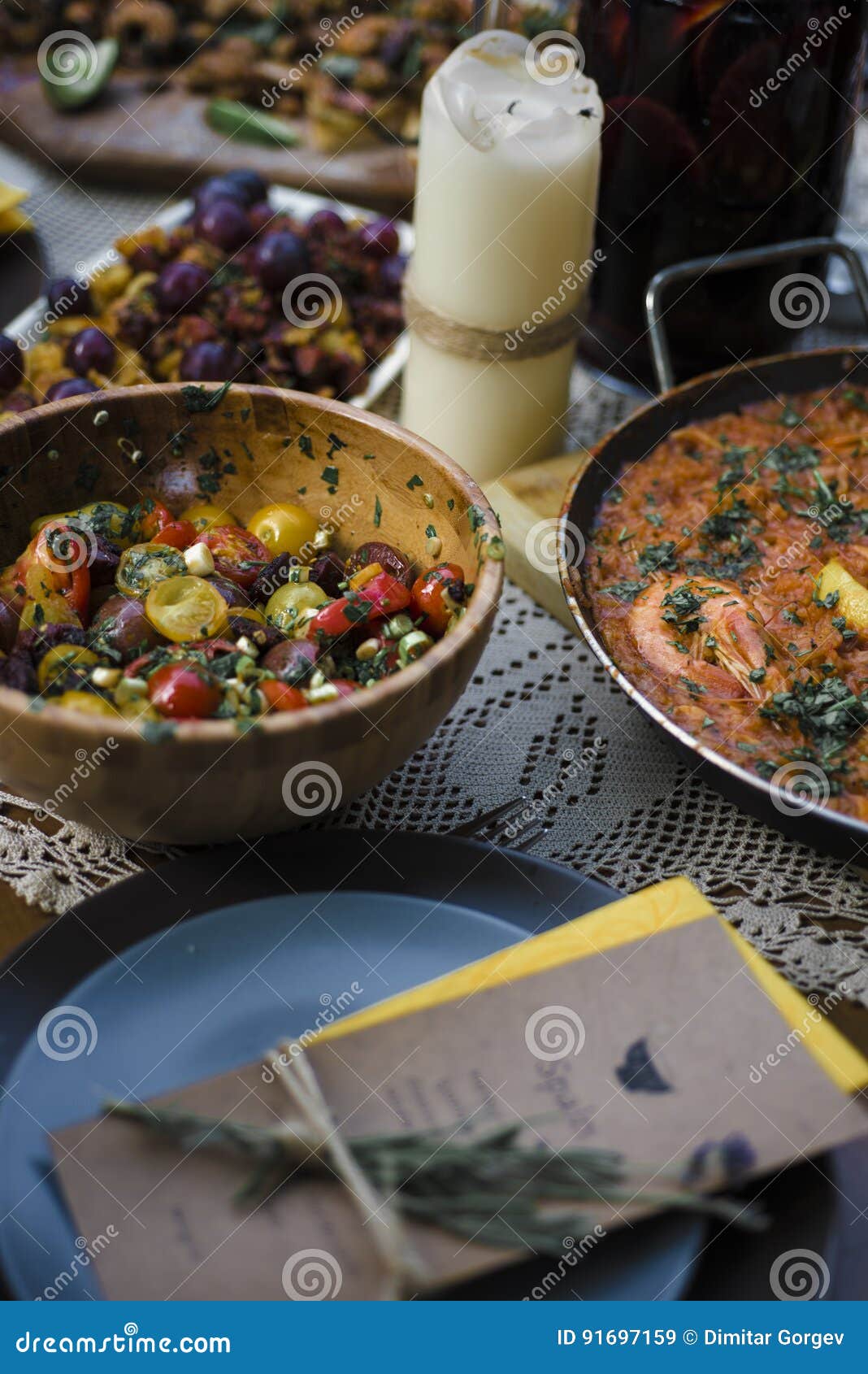 Spanish Traditional Tapas Lunch Stock Image - Image of table, appetizer ...