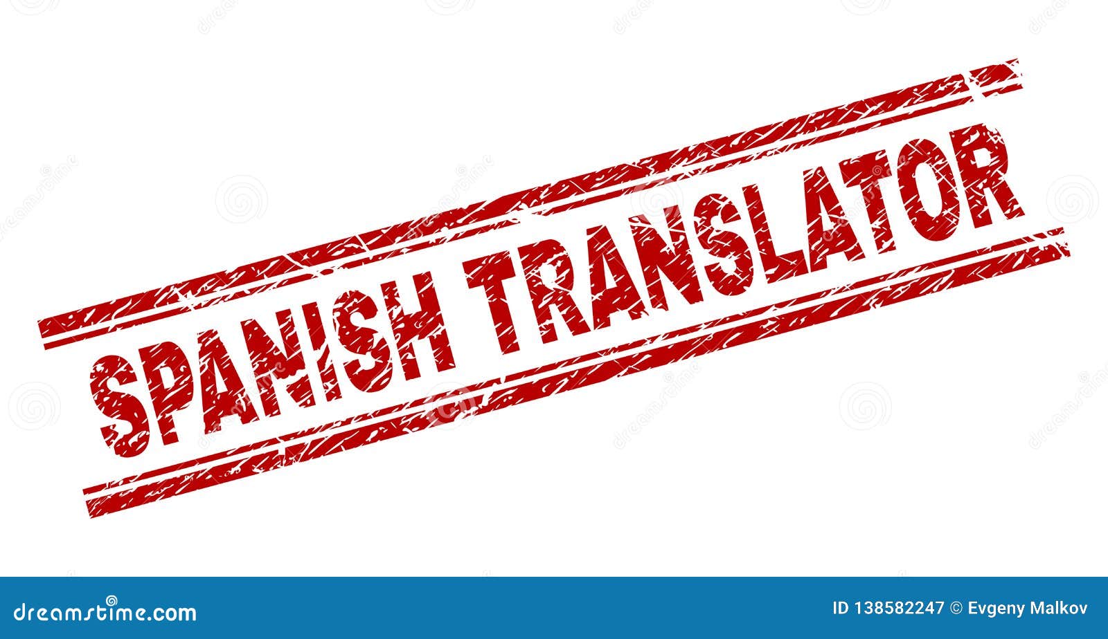 Scratched Textured SPANISH TRANSLATOR Stamp Seal Stock Vector ...