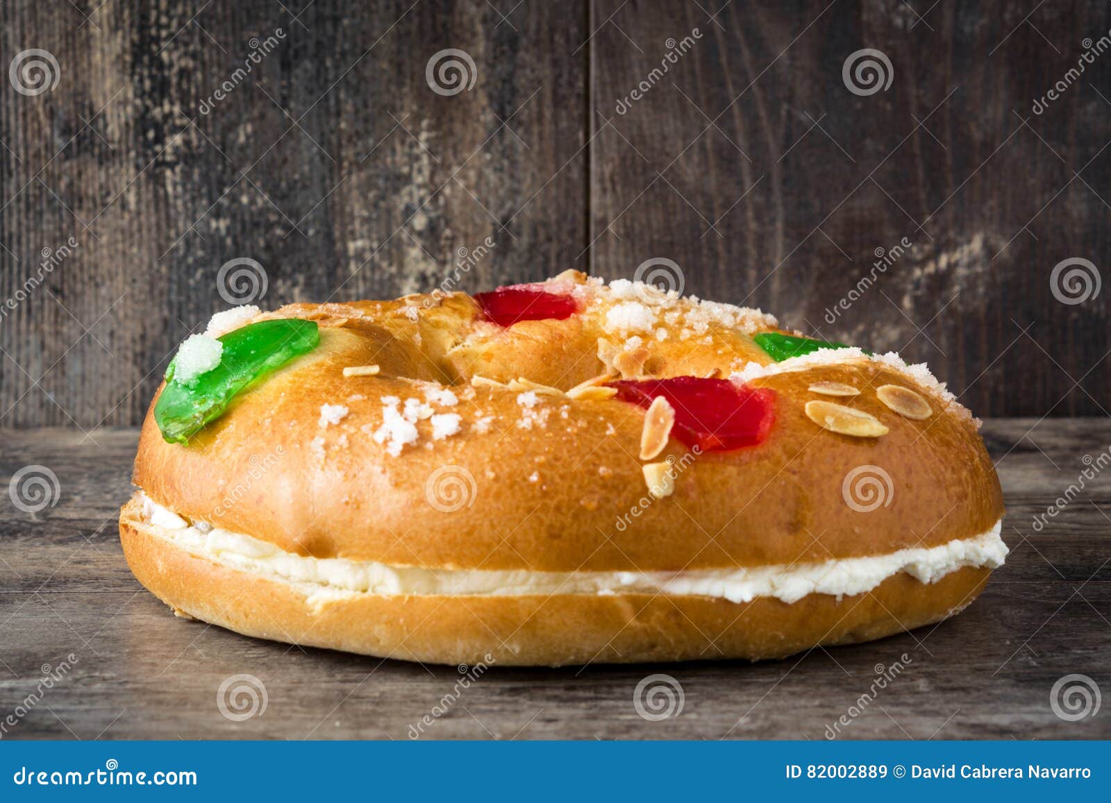 Spanish Typical Dessert of Epiphany `Roscon De Reyes` Stock Image ...