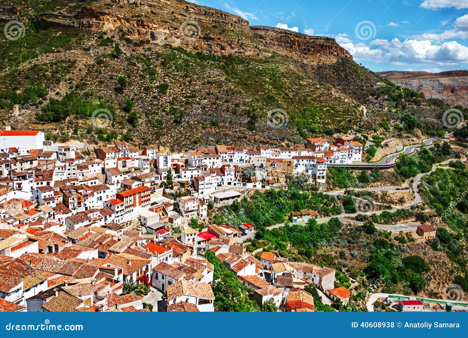 Spanish village Chulilla stock photo. Image of mountain - 40608938