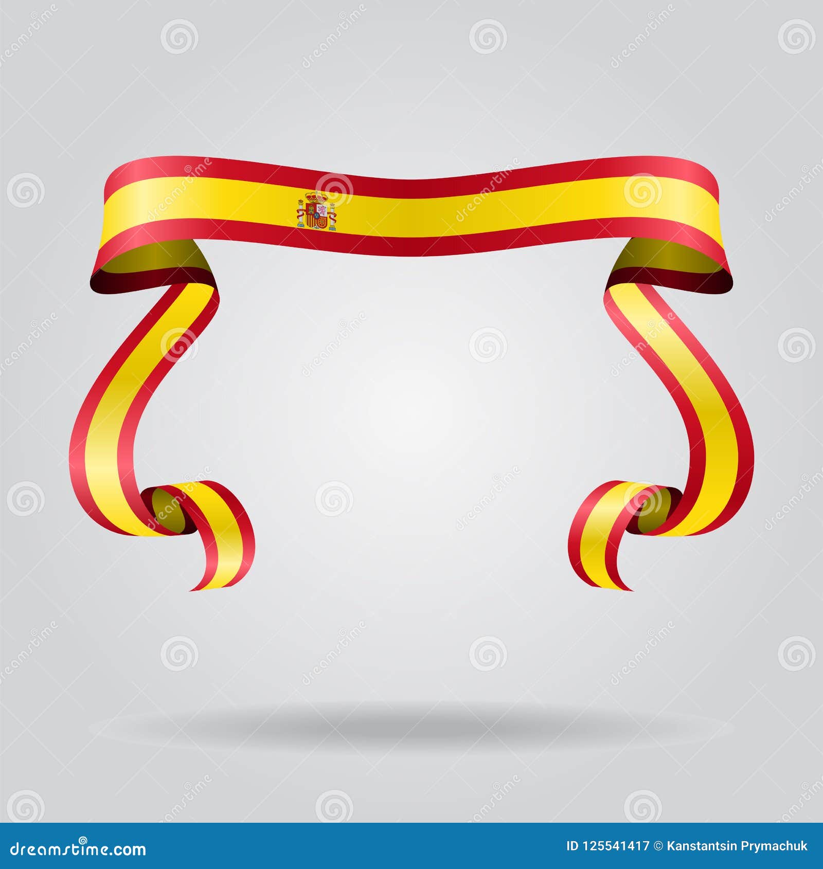 Spanish Flag Wavy Ribbon Background. Vector Illustration. Stock Vector ...