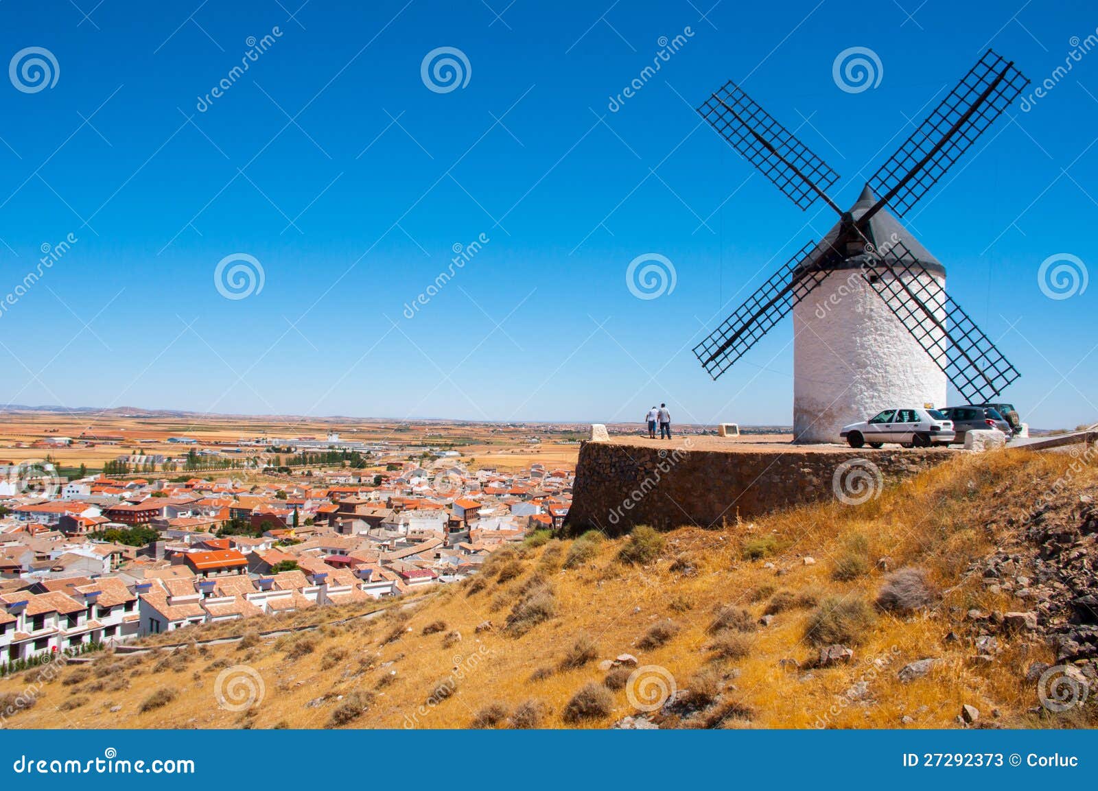 Spanish windmill stock image. Image of blue, scenery - 27292373
