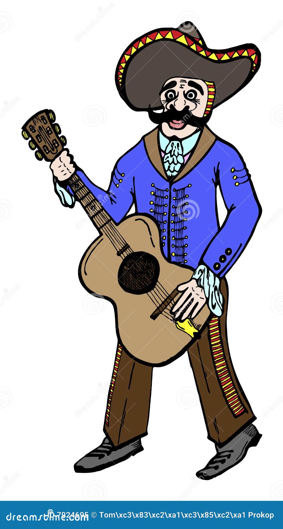 Spanjaard vector illustratie. Illustration of kostuum - 7924695