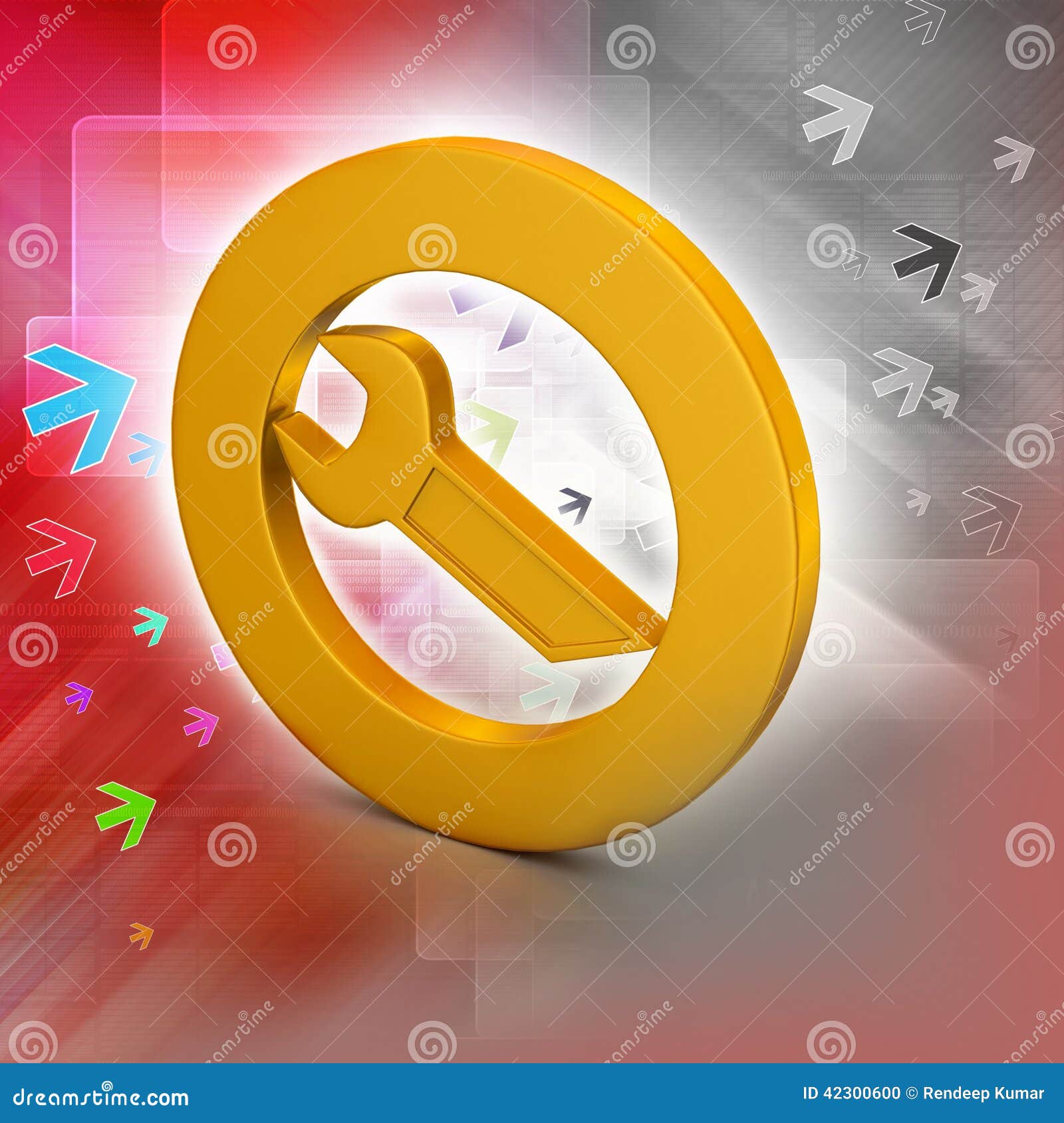 Spanner In Circle Stock Photo | CartoonDealer.com #42300600