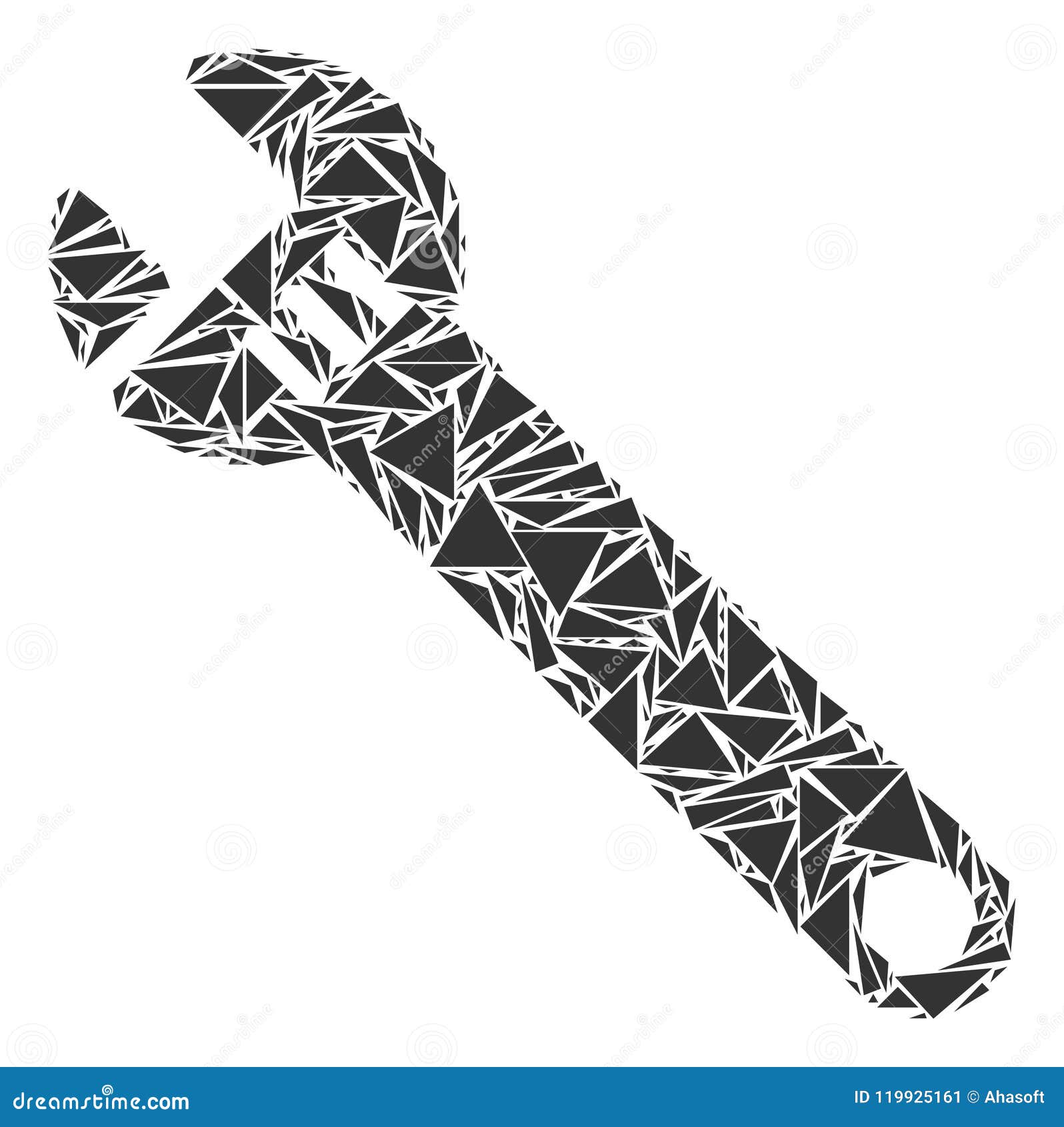 Spanner Mosaic of Triangles Stock Vector - Illustration of flat ...