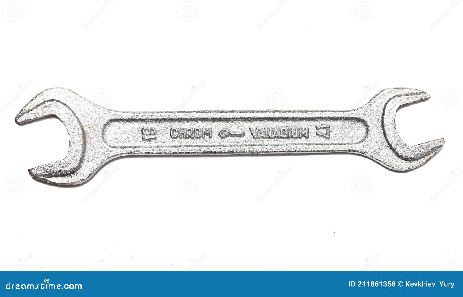 Spanner De Metal Llave En Blanco Aislado En Fondo Blanco Foto de ...