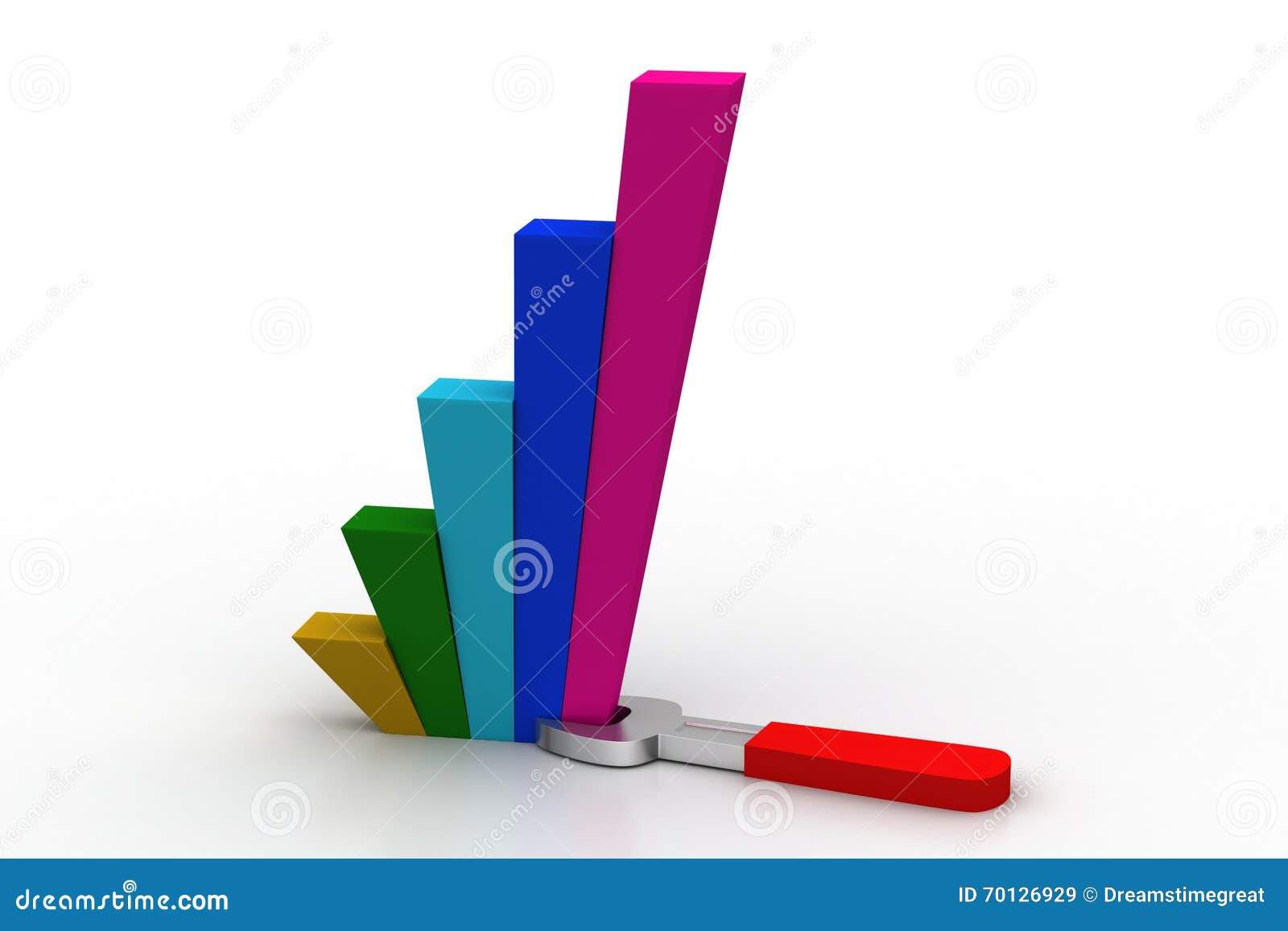 Spanner with Financial Graph Stock Illustration - Illustration of ...