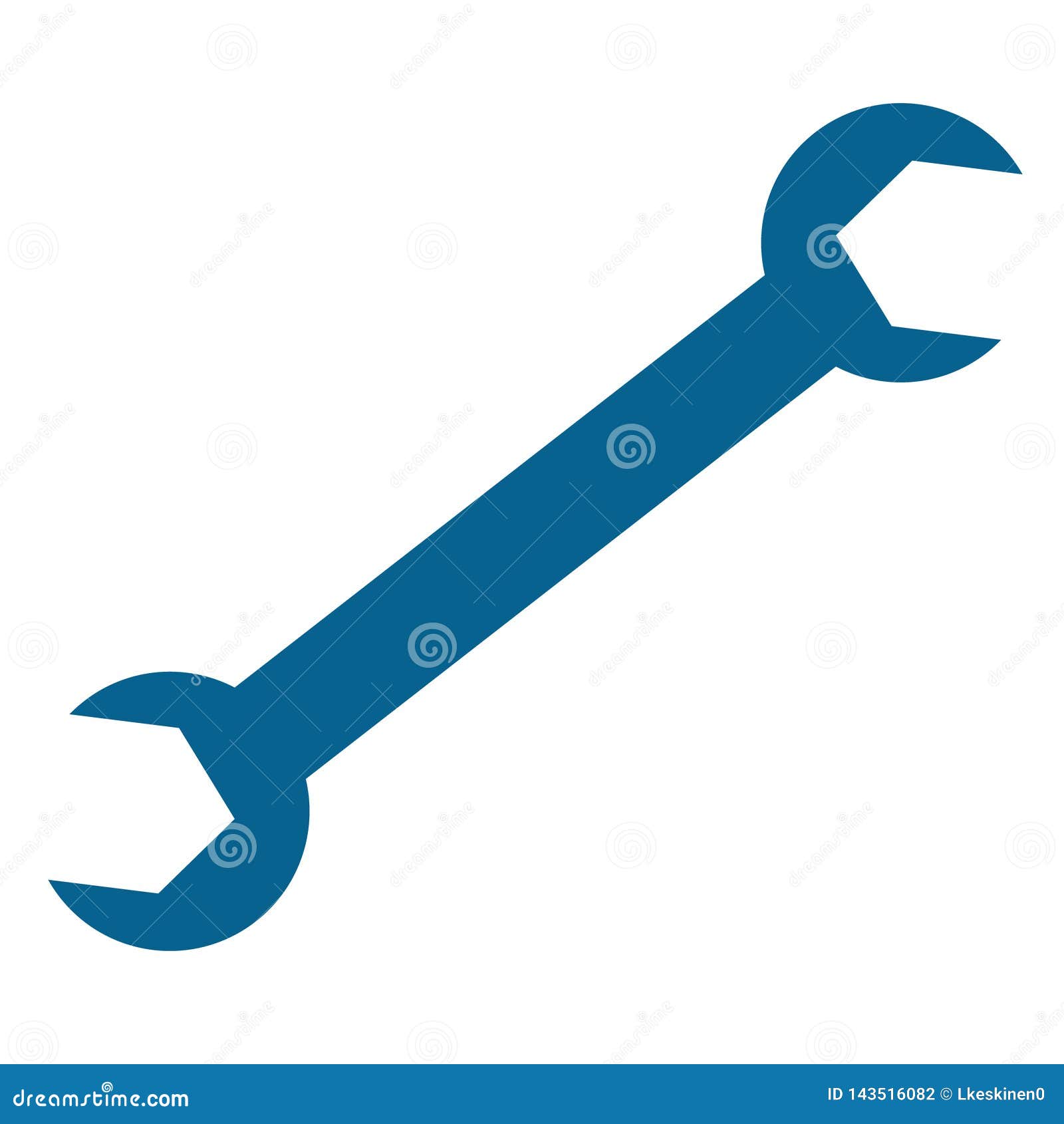 Spanner Flat Illustration on White Stock Vector - Illustration of ...