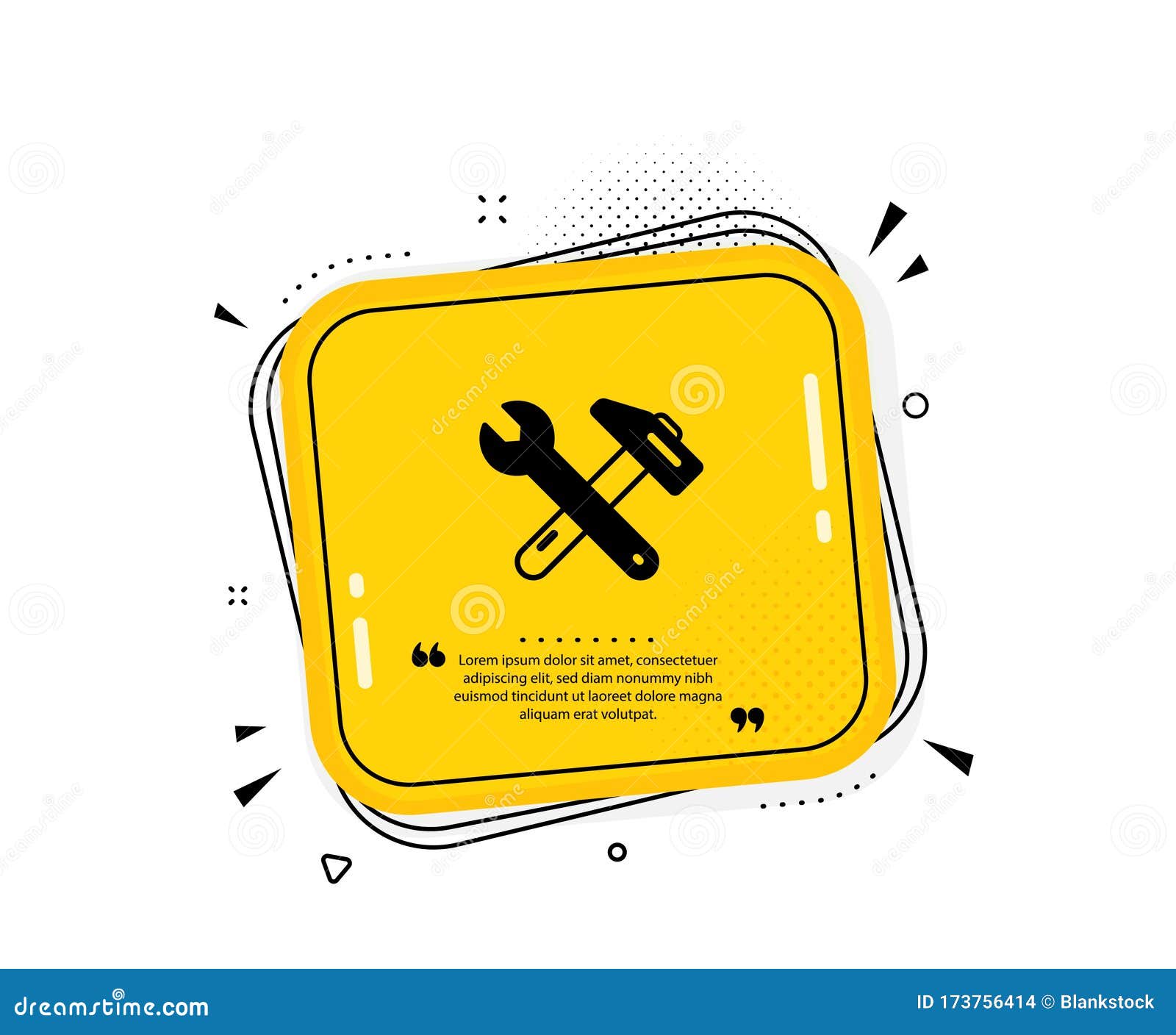 Spanner and Hammer Icon. Repair Service Sign. Vector Stock Vector ...