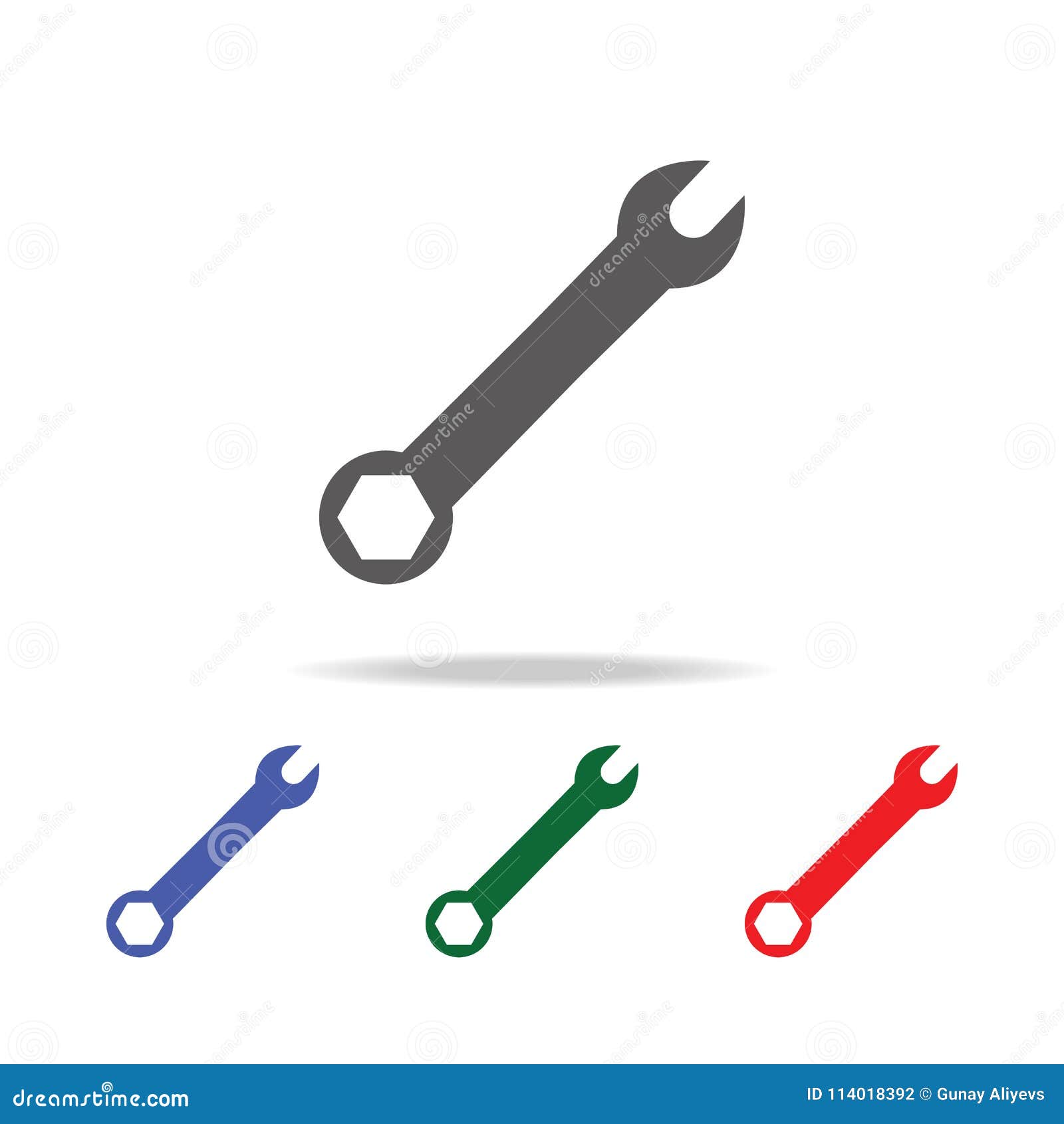 Spanner Icon. Elements of Construction Tools Multi Colored Icons ...