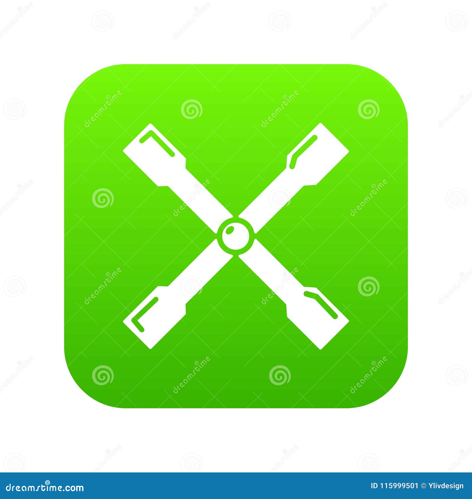 Spanner icon green vector stock vector. Illustration of direction ...
