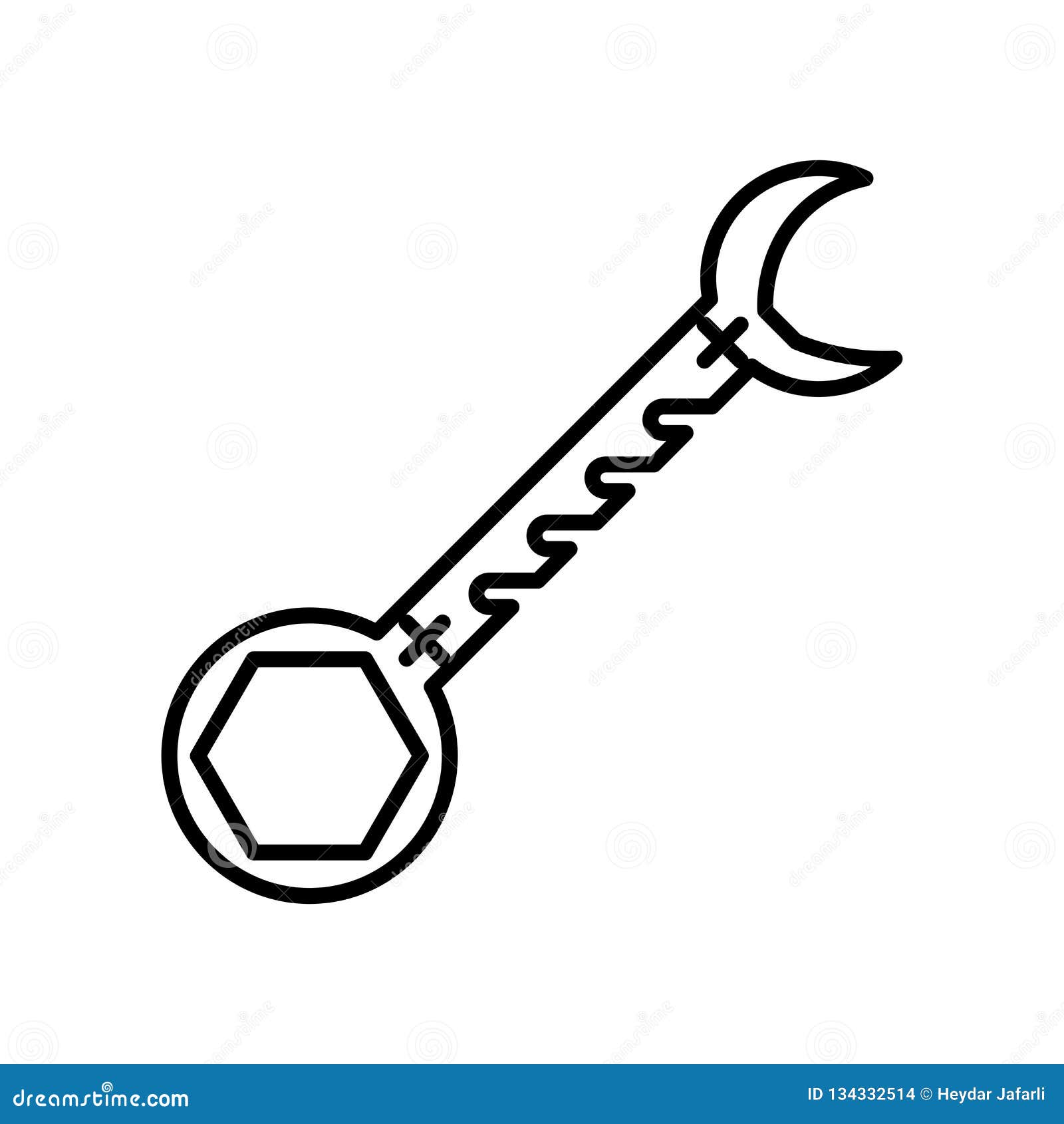 Spanner Icon Vector Sign and Symbol Isolated on White Background ...