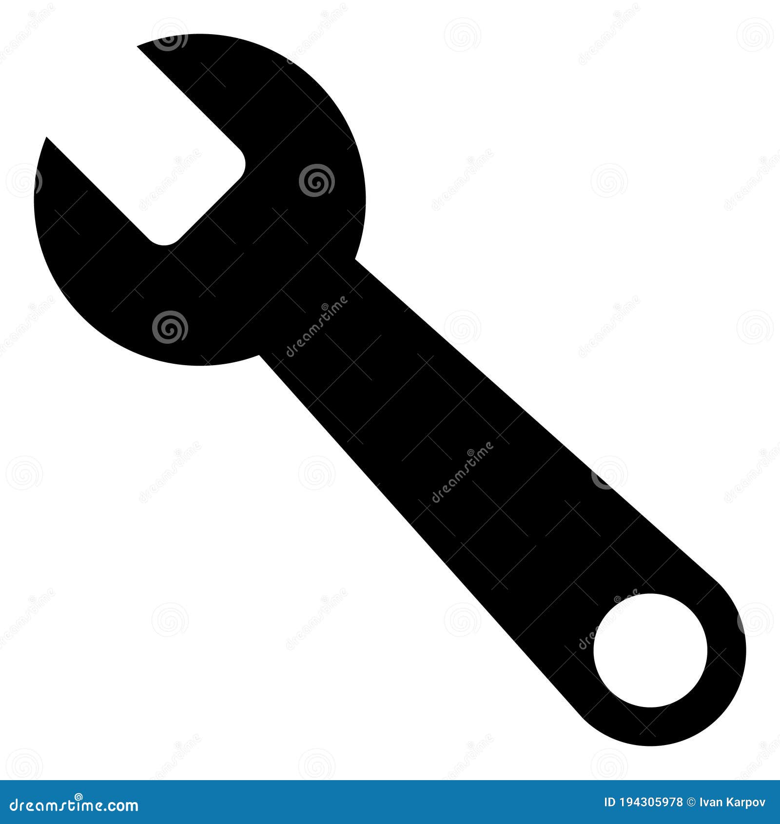 Vector Spanner Flat Icon Symbol Stock Vector - Illustration of icon ...