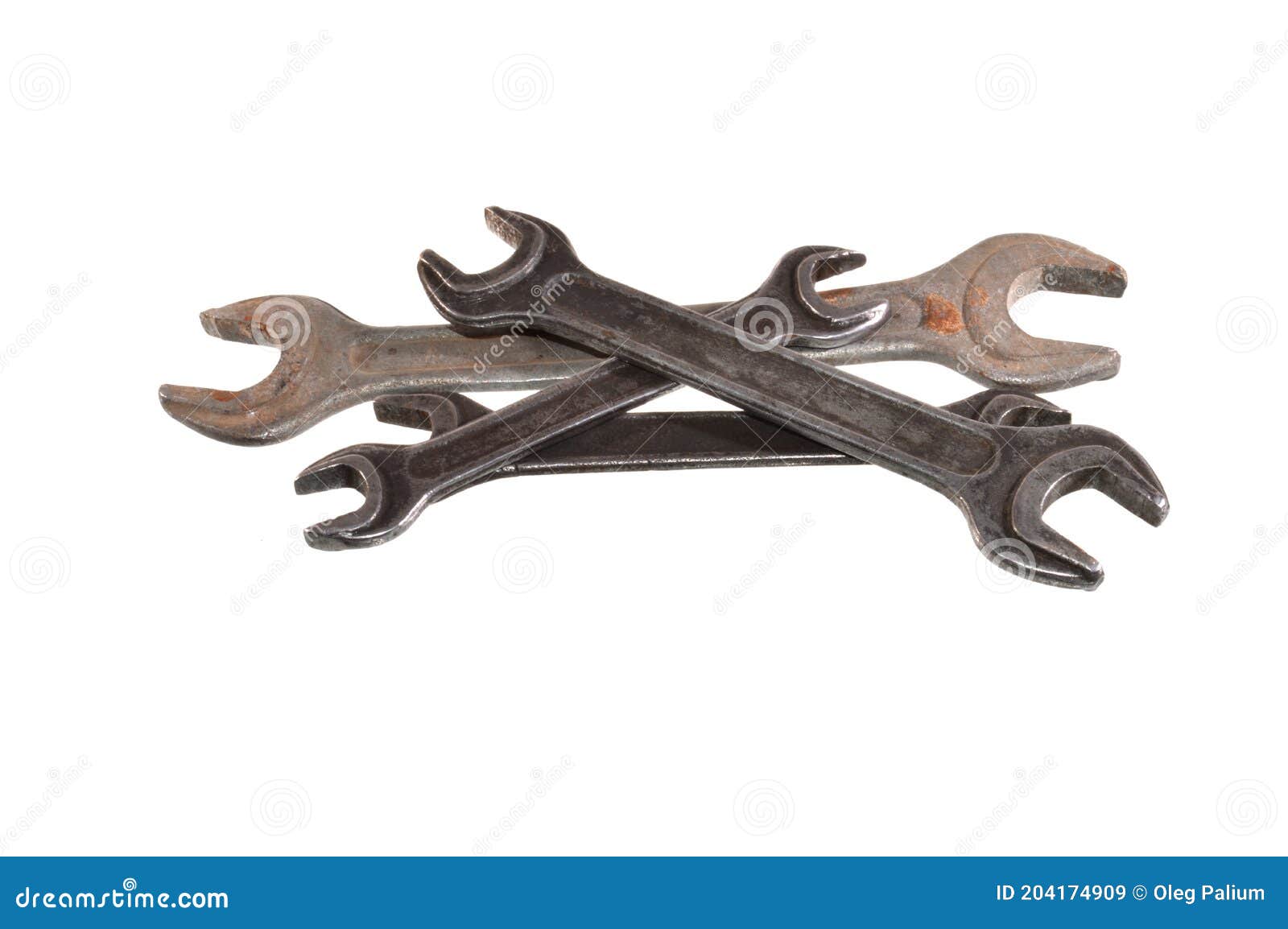 Spanner Isolated on White Background Stock Image - Image of stainless ...