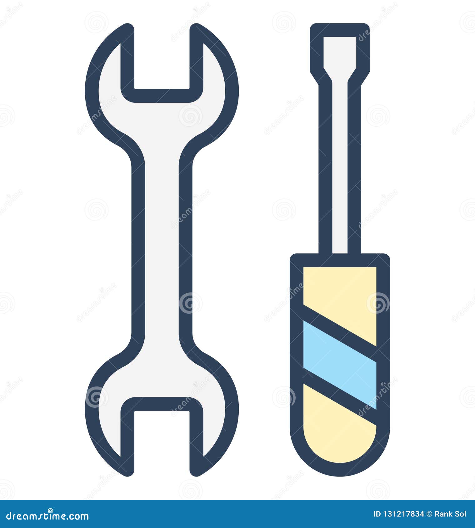 Spanner, Maintenance Isolated Vector Icon that Can Be Very Easily Edit ...