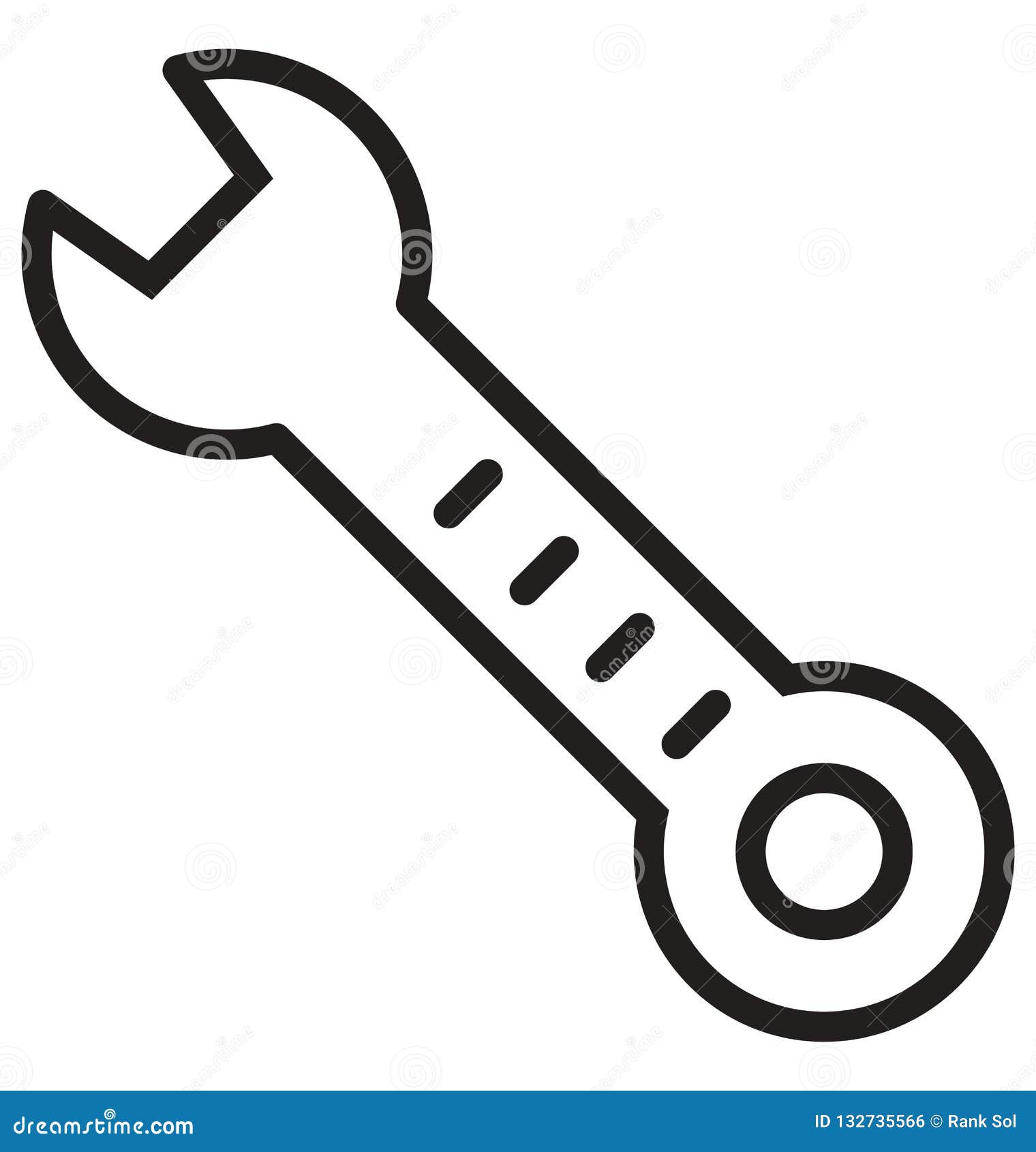 Spanner Outline and Filled Isolated Vector Icon that Can Be Easily ... Spanner Outline and Filled Isolated Vector Icon that Can Be Easily ...