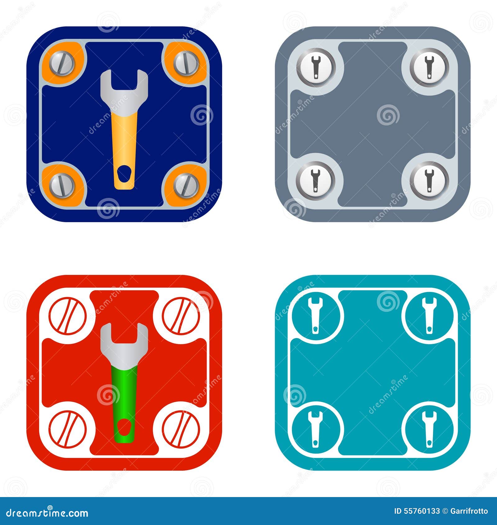 Spanner stock vector. Illustration of layout, label, equipment - 55760133