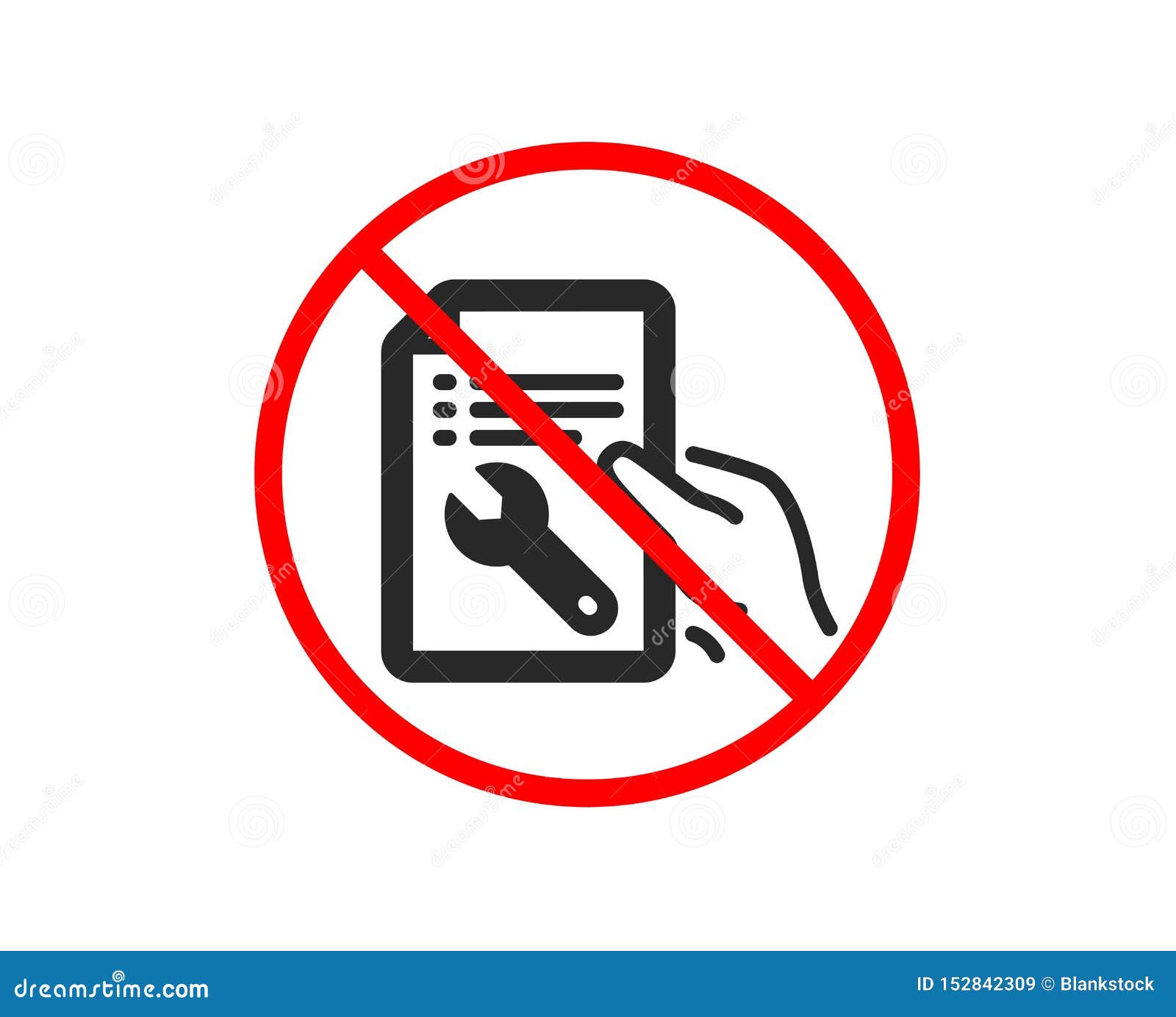 Spanner Tool Icon. Repair Service Document Sign. Vector Stock Vector ...