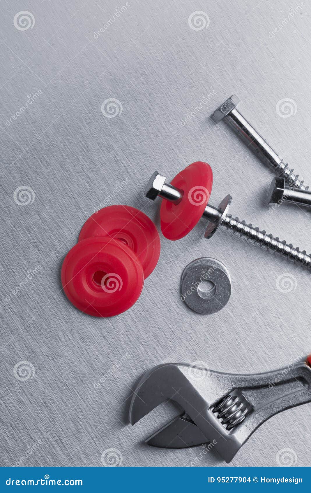 Spanner tool and screws stock photo. Image of equipment - 95277904