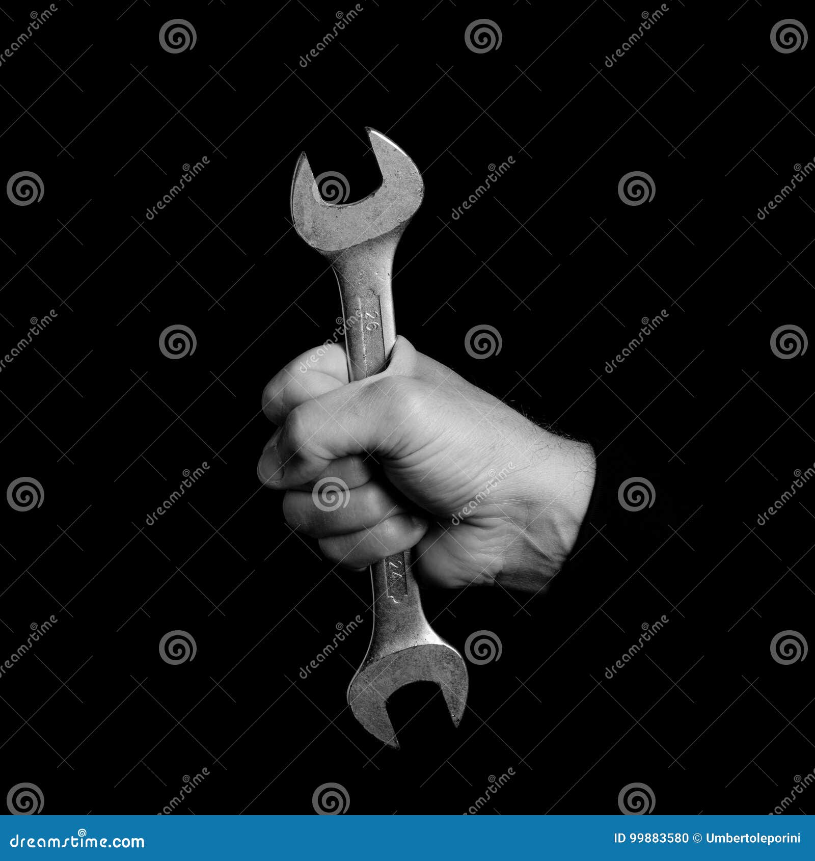 Spanner - Tools in a Man`s Hand Stock Photo - Image of spanner, hard ...