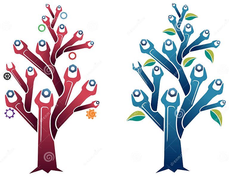 Spanner tree stock vector. Illustration of bolt, industrial - 43332359