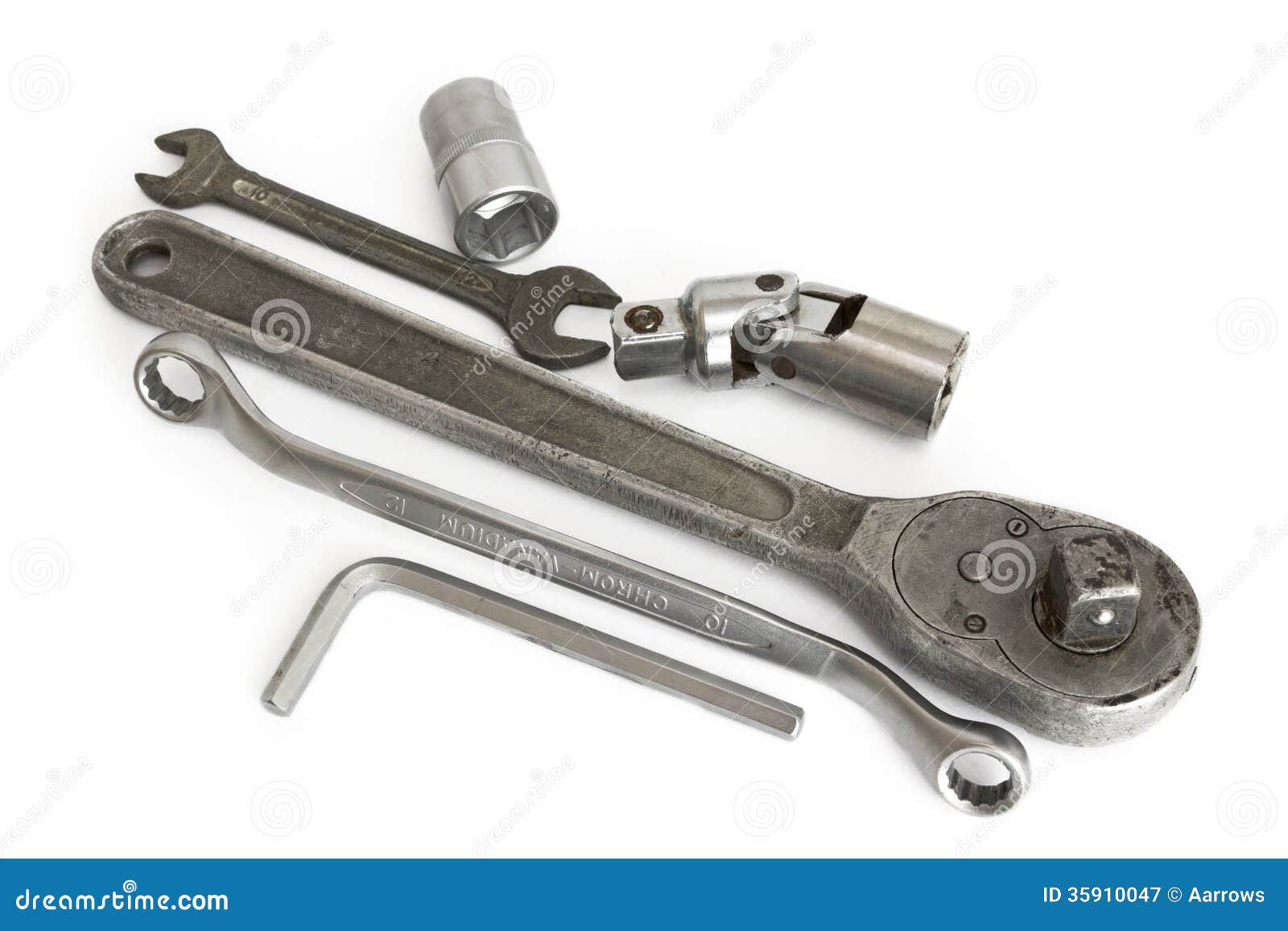 Spanner stock image. Image of capable, toolbox, chrome - 35910047