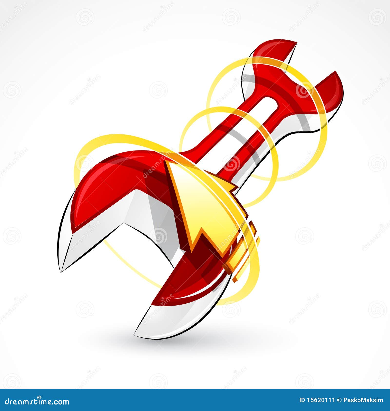 Spanner or wrench stock vector. Illustration of mechanical - 15620111