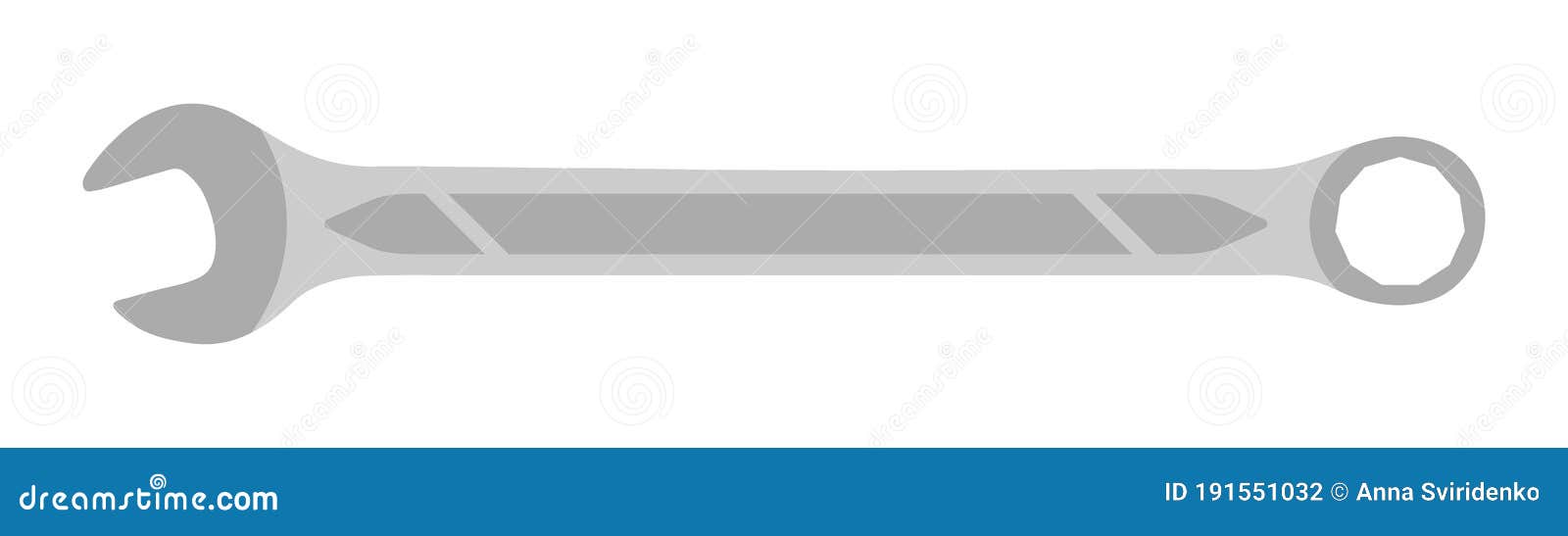 Spanner Wrench Tool Vector Flat Illustration Stock Vector ...