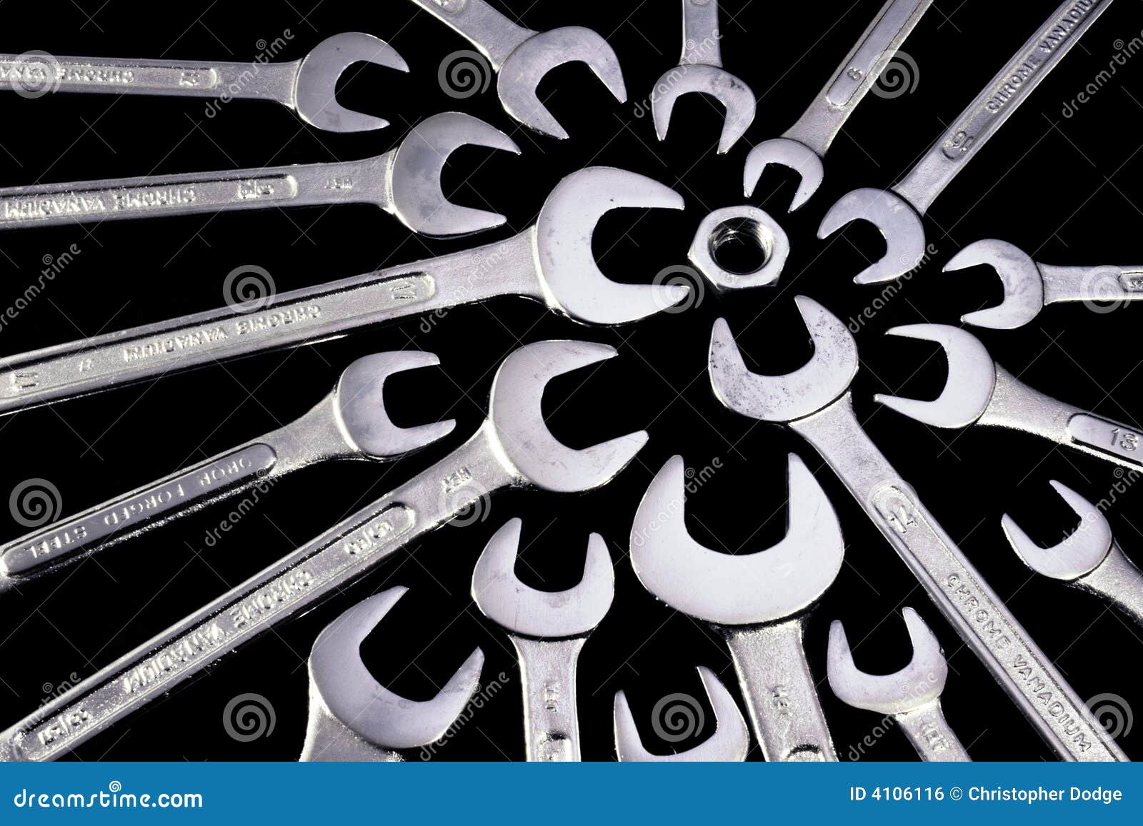Spanners and nut stock photo. Image of alone, abstract - 4106116