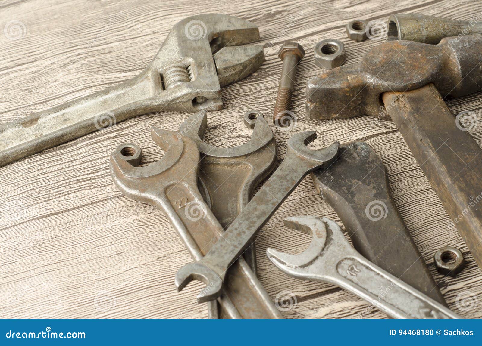 Spanners stock photo. Image of rusty, tool, texture, garage - 94468180