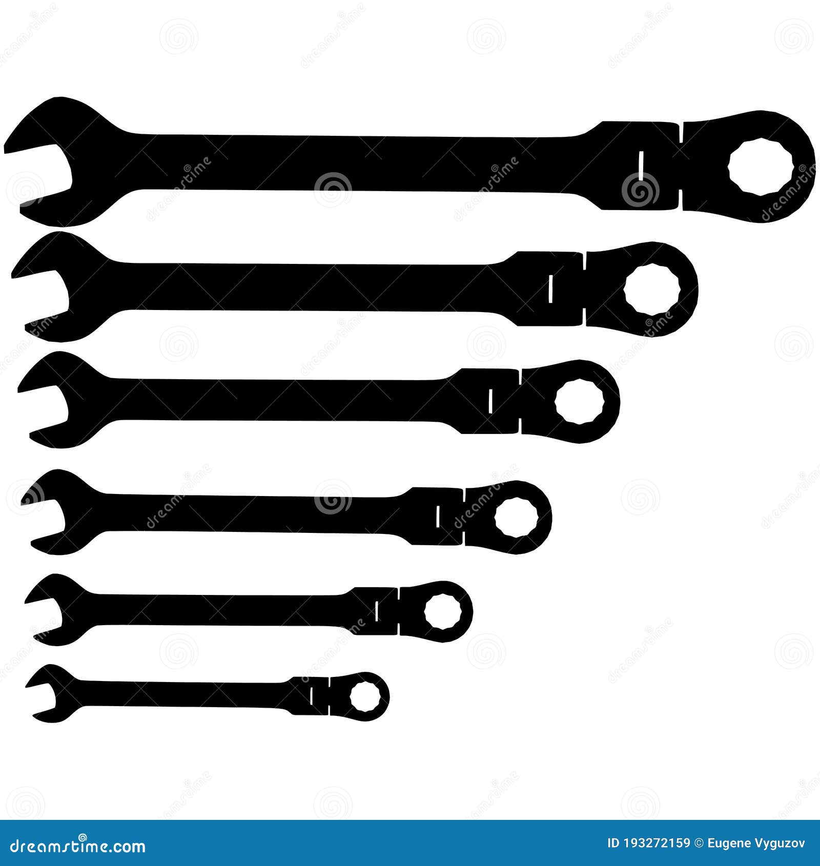 Spanners Set Vector. Vector Illustration Stock Vector - Illustration of ...
