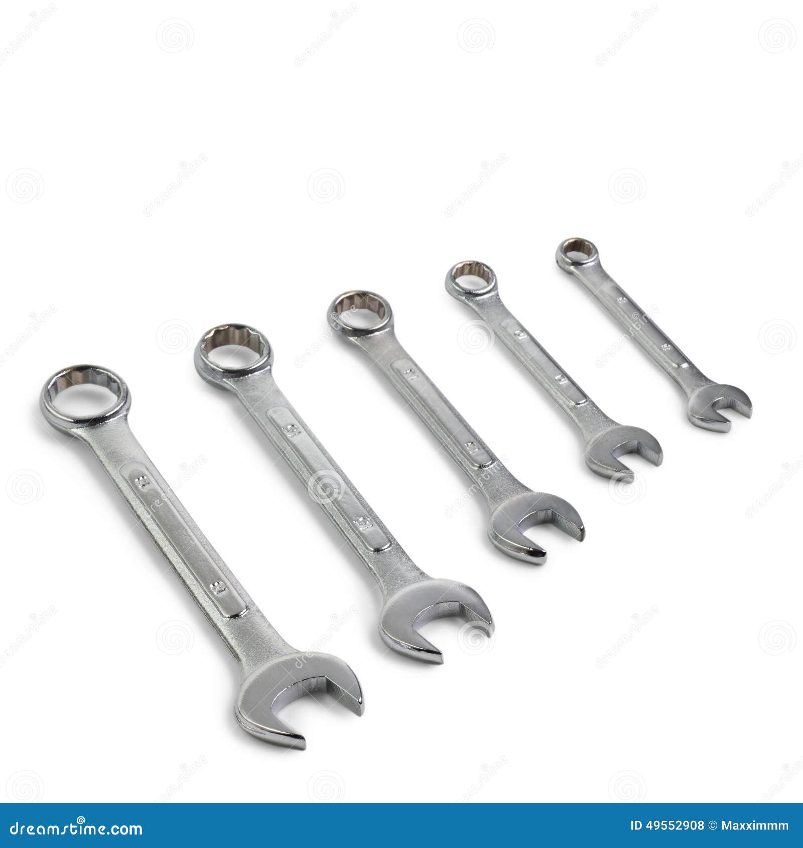 Spanners with Shadow Isolated on White Background Stock Photo - Image ...