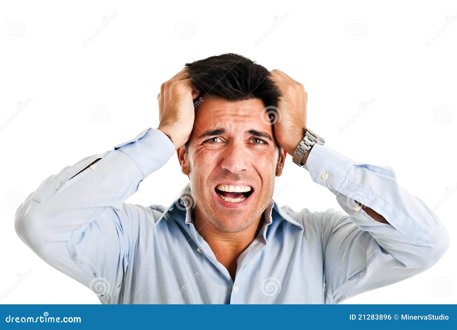 Spanning stock foto. Image of geïsoleerd, woedend, gewanhoopt - 21283896