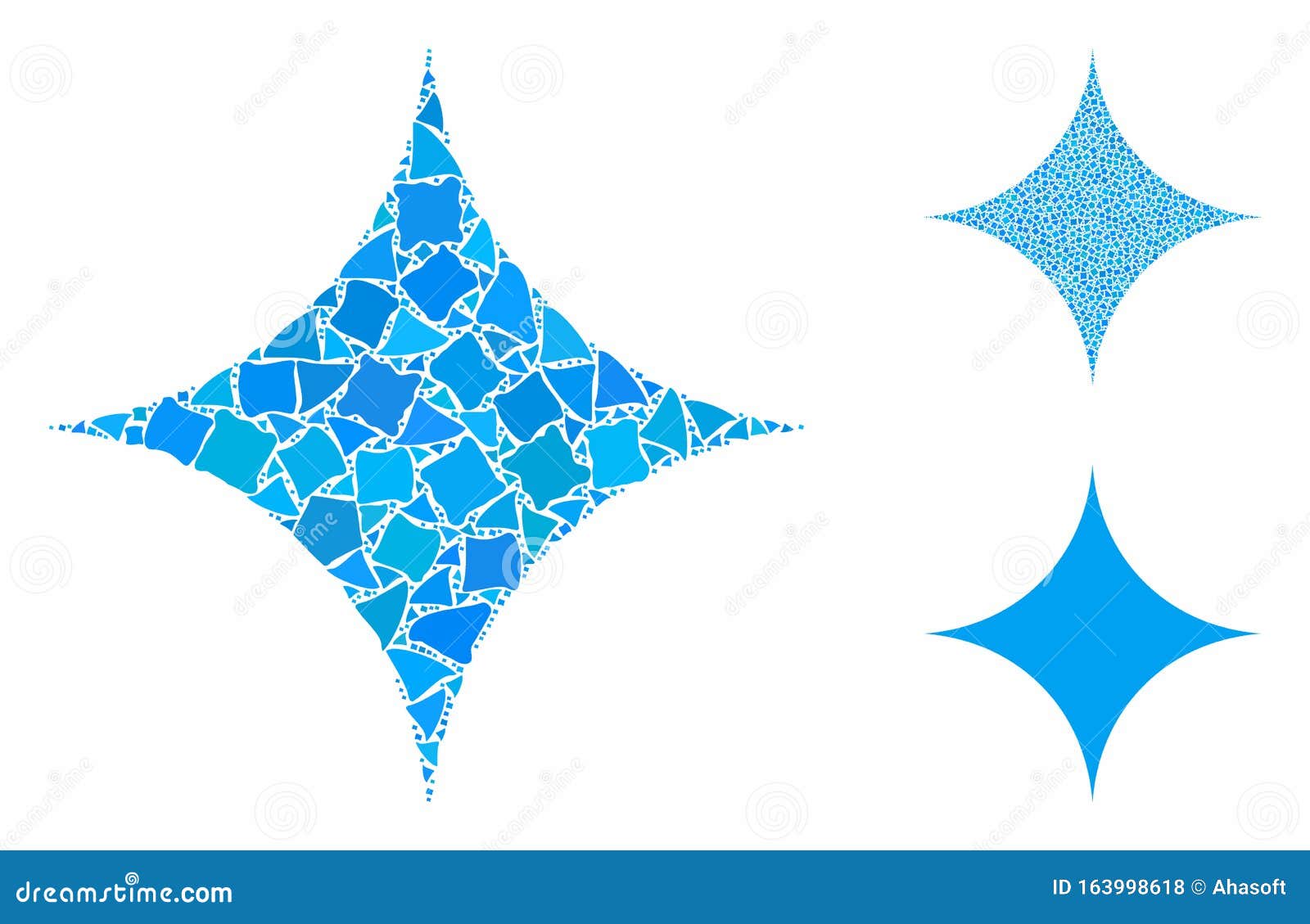 Sparcle Star Mosaic Icon of Tuberous Parts Stock Vector - Illustration ...