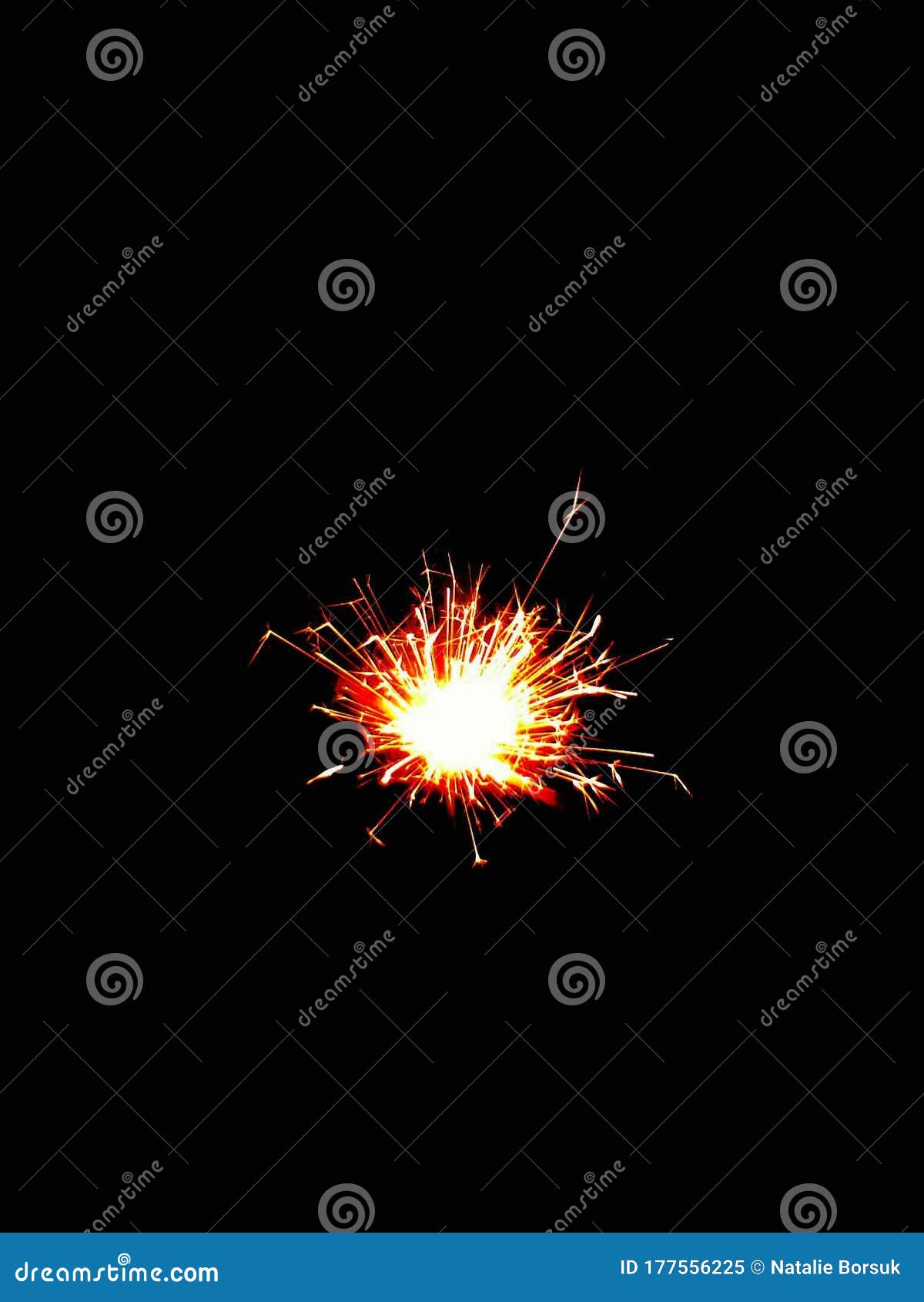 Sparcling fire stock image. Image of dark, yellow, fireworks - 177556225