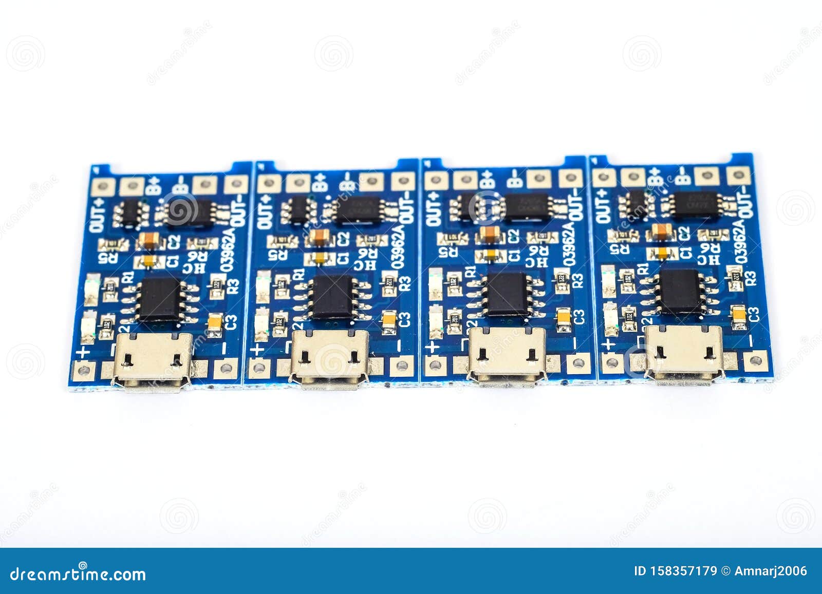 Spare Part of Female Micro Usb on Pcb Stock Image - Image of electric ...