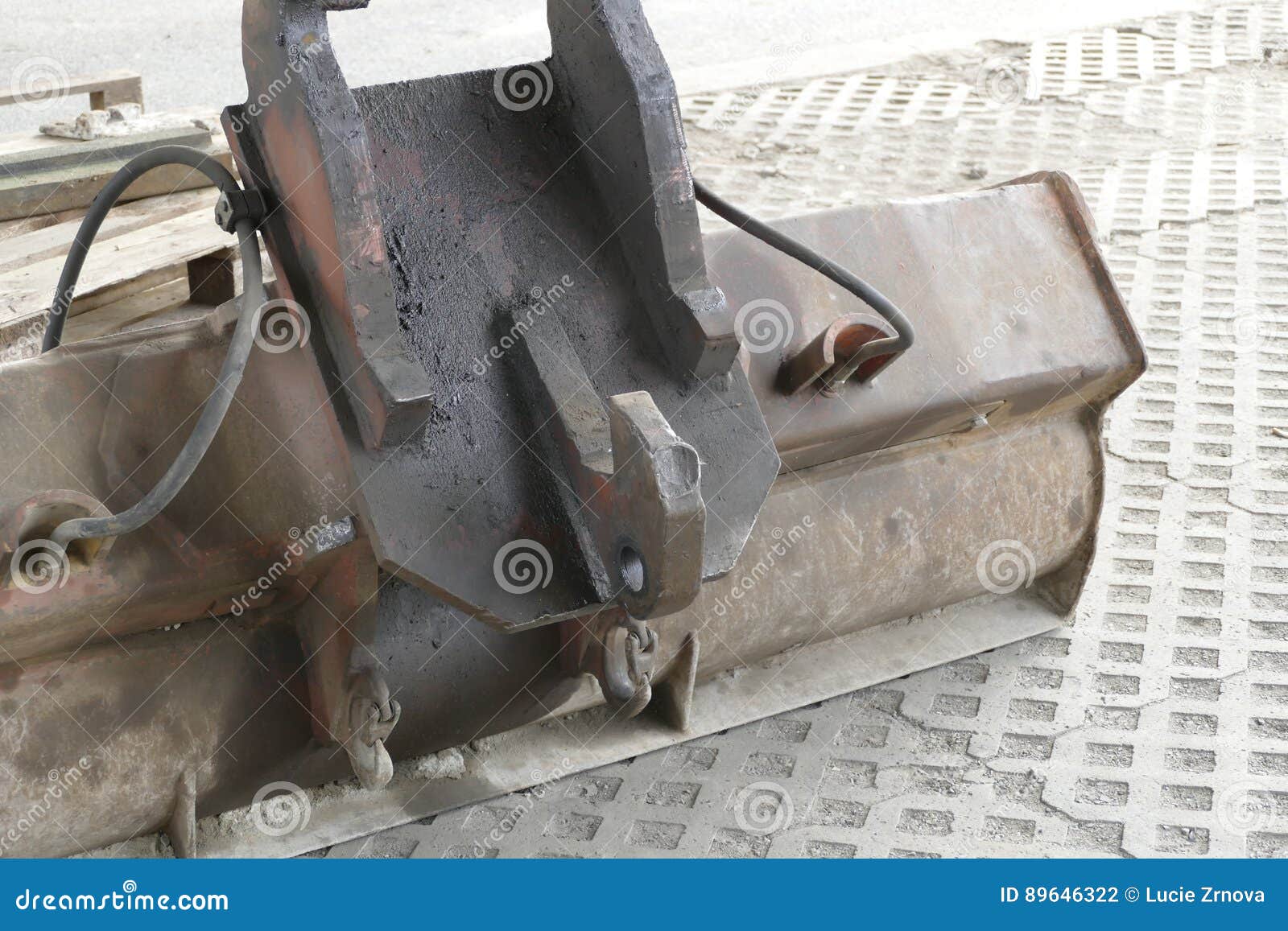 Spare Part for a Heavy Construction Machinery Digger Stock Photo ...