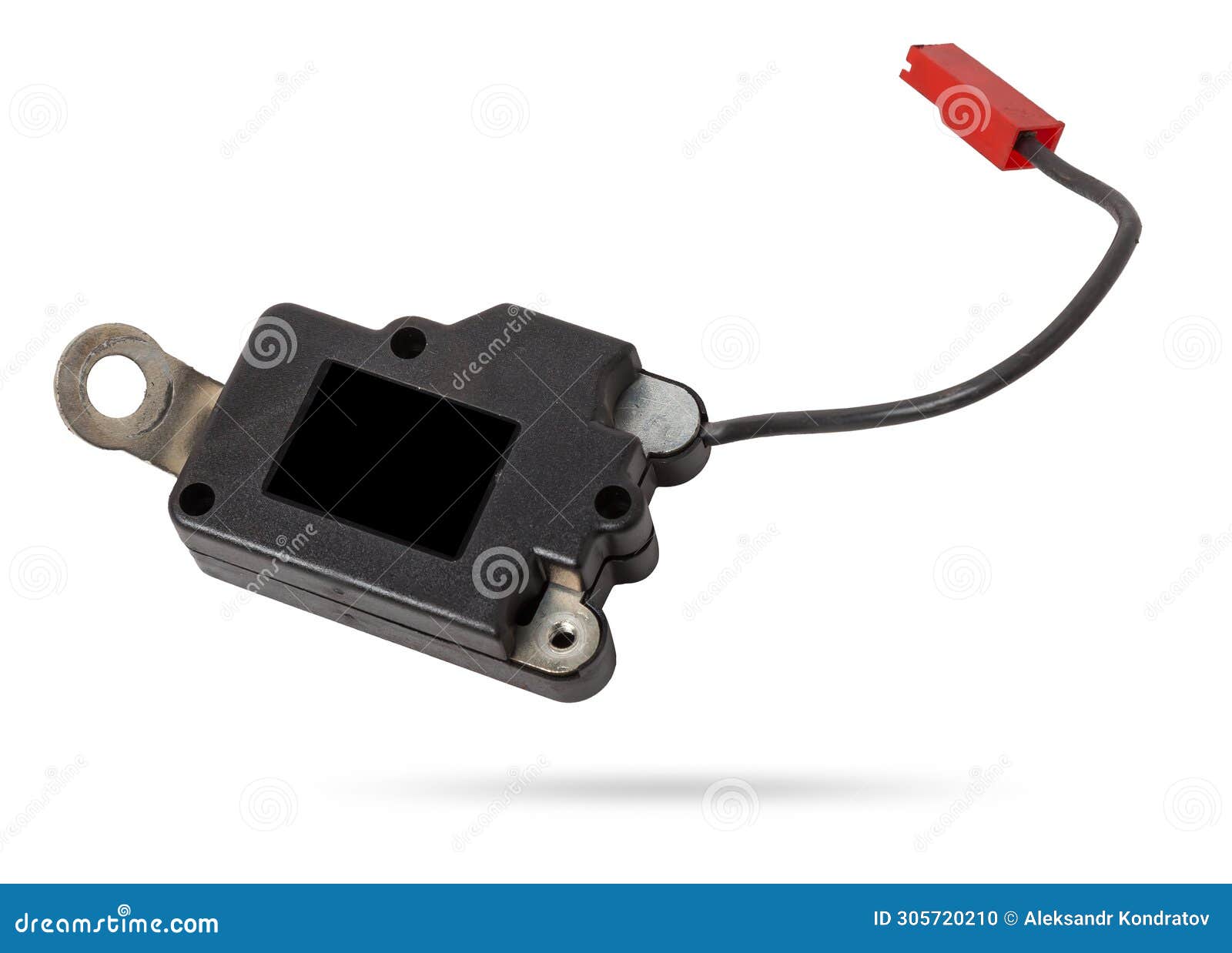 A Spare Part for a Plastic Car Engine Control Unit in Black with Red ...