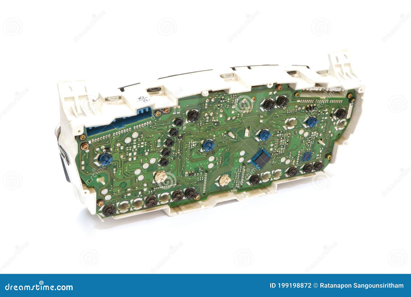 Spare Parts of Car Speedometer Dashboard on White Background, Isolated ...