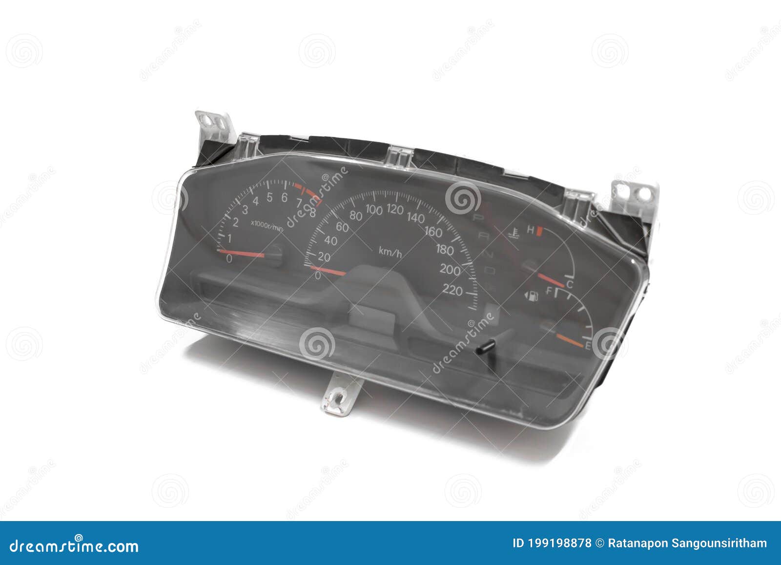 Spare Parts of Car Speedometer Dashboard on White Background, Isolated ...