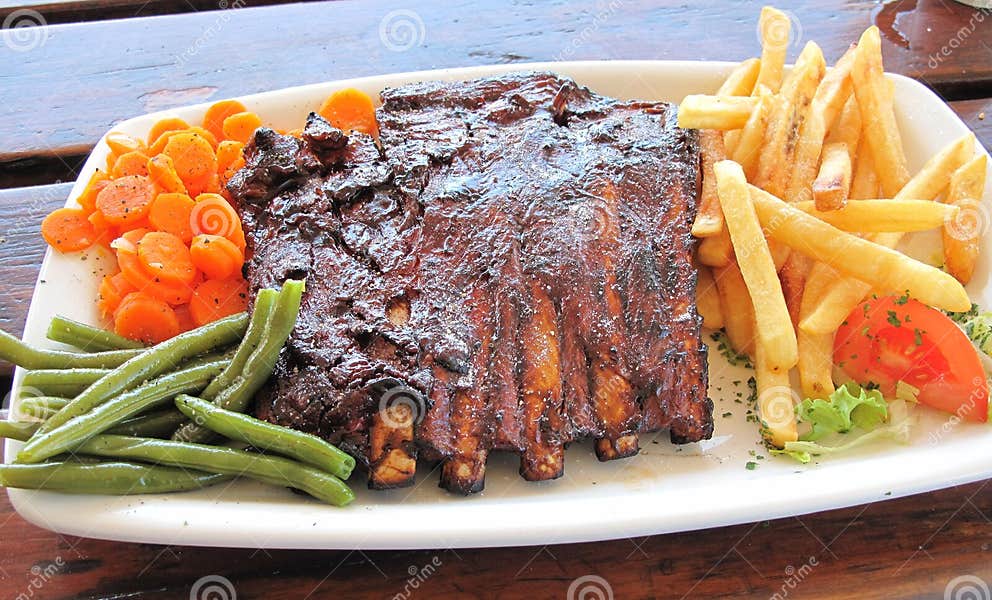 Spare ribs stock photo. Image of portion, diet, dinner - 7897194